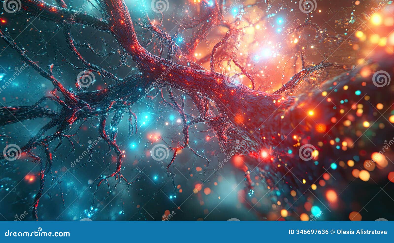 Big Data Artificial Intelligence Machine Learning Neural Network Flow Complex Information ...