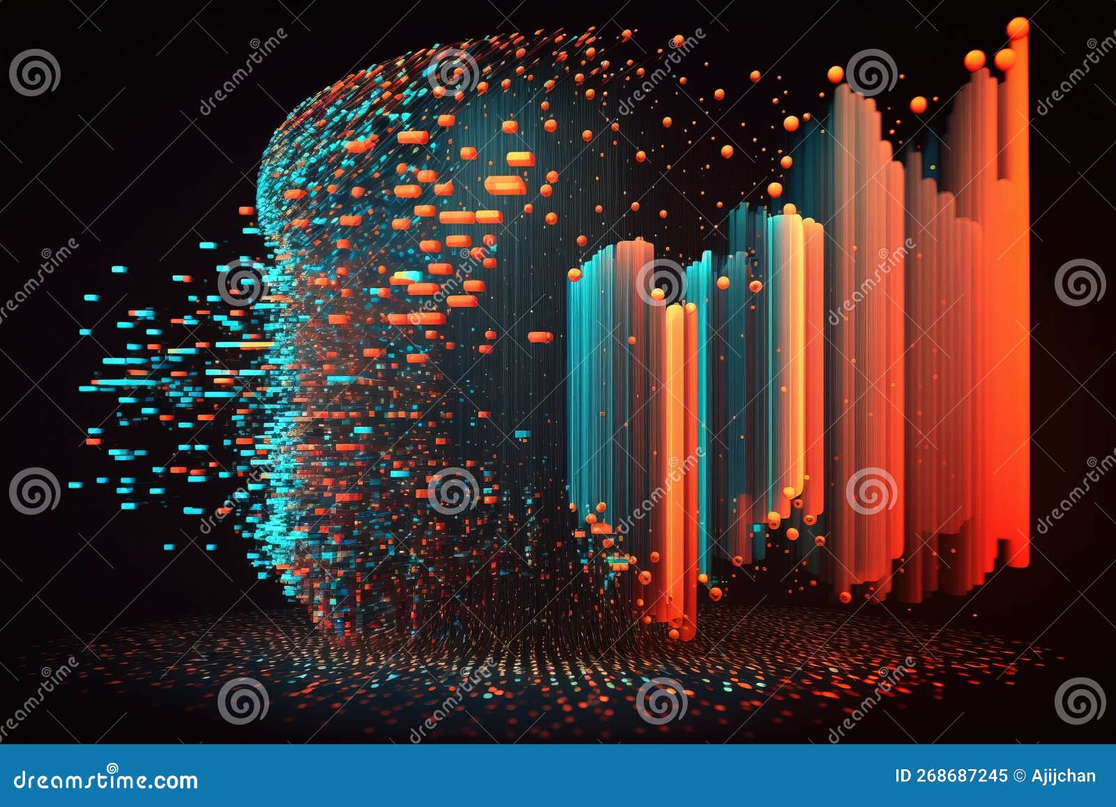 Big Data, Artificial Intelligence and Quantum Computing Concept. Generative AI Stock ...