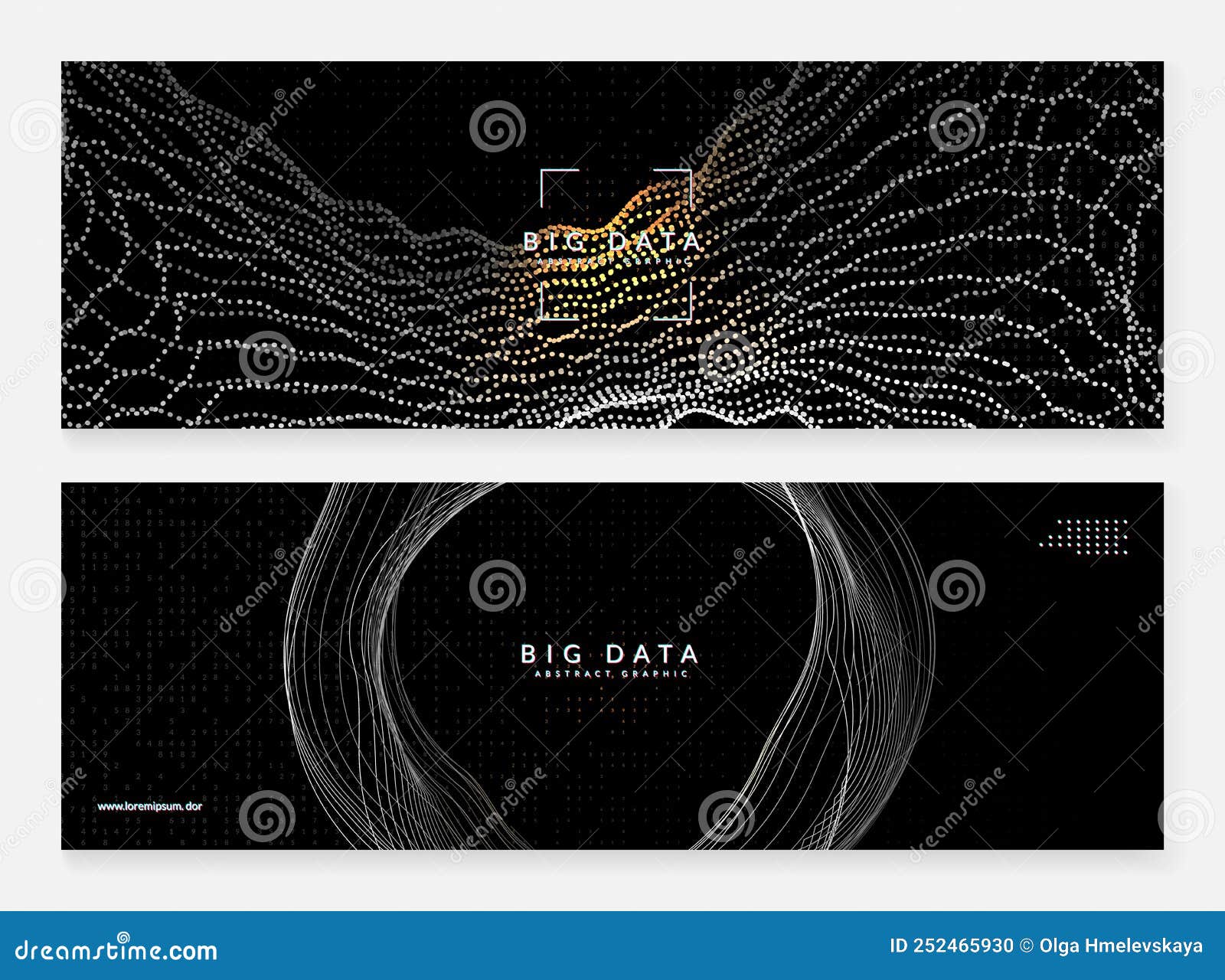 Big Data Background. Digital Technology Abstract Stock Vector ...