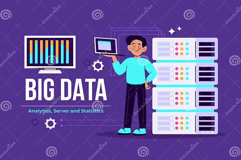 Big data background stock illustration. Illustration of composition - 303248553