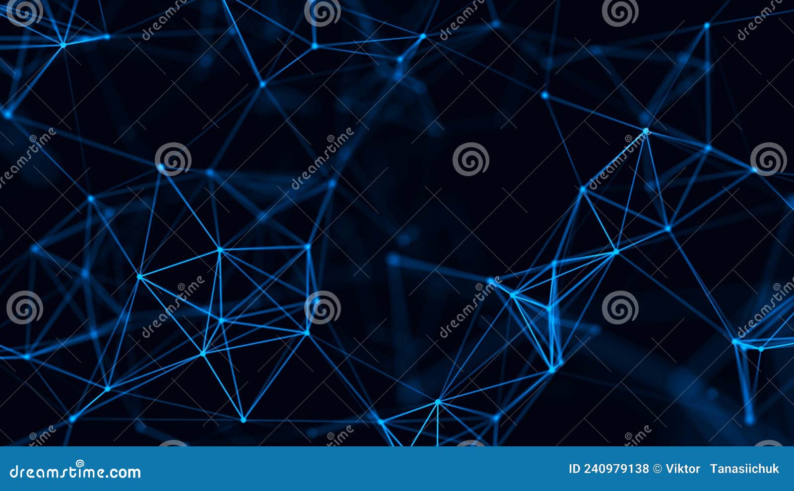 Big Data Background . Light Blue Network .Network Connection Dots and ...