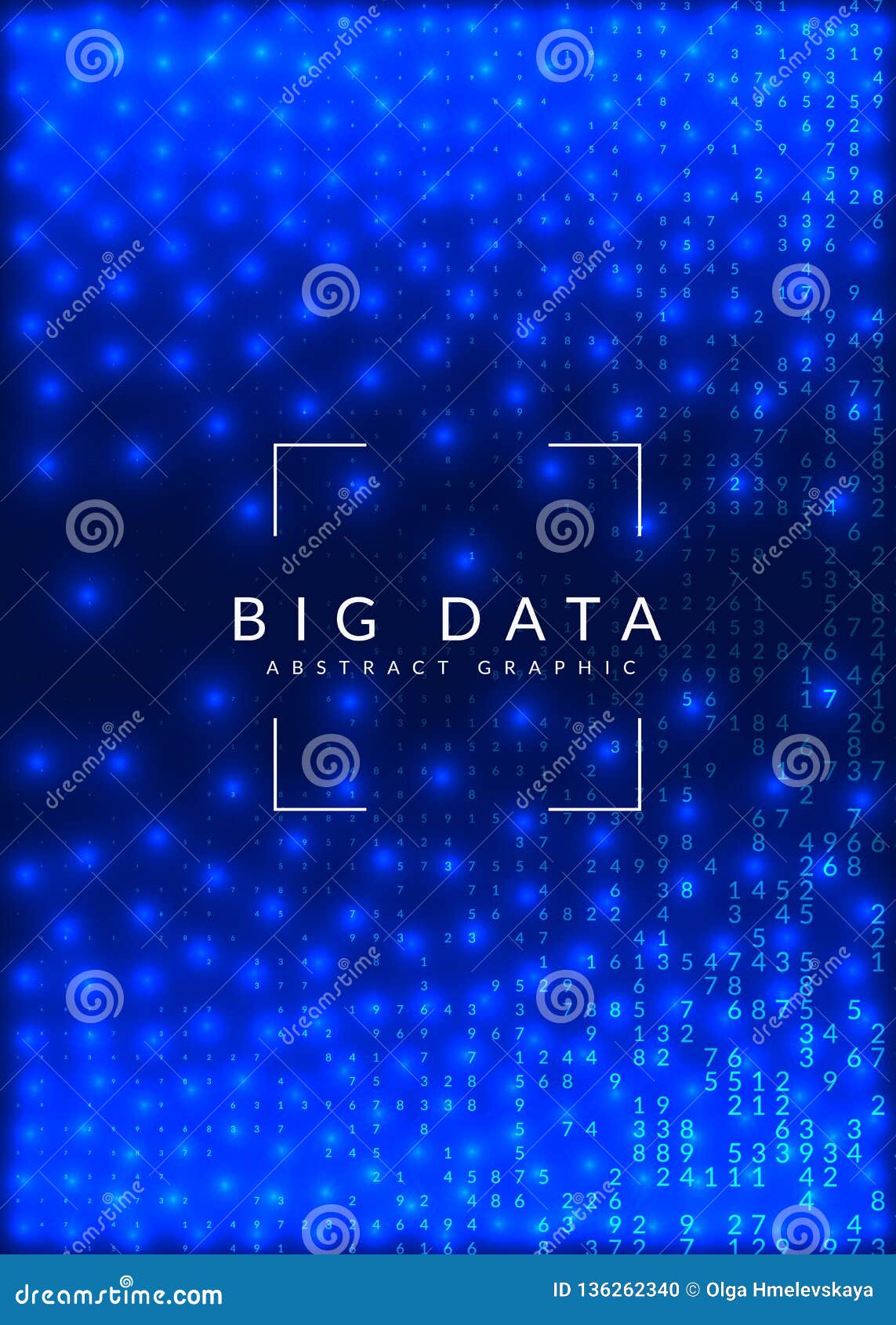 Big Data Background. Technology for Visualization, Artificial in Stock Vector - Illustration of ...