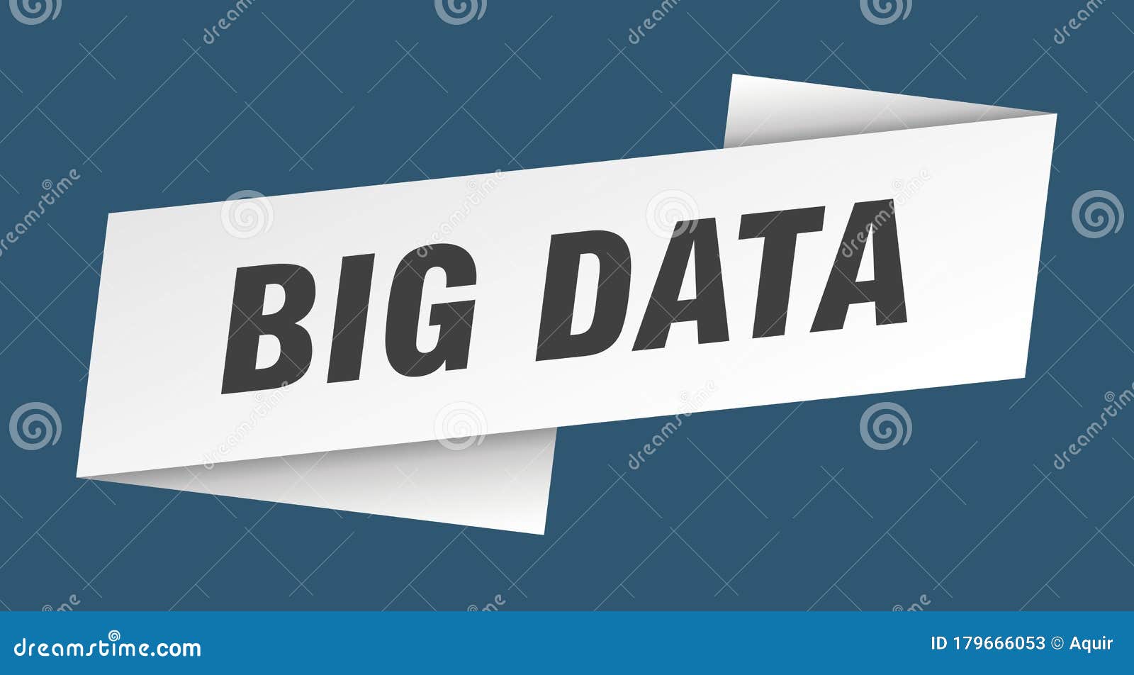 Big Data Banner Template. Big Data Ribbon Label Stock Vector ...