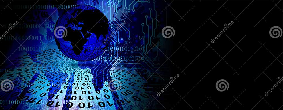 Big Data Binary Code Circuit Global Background Flowing Number One And Zero Text In Binary Code