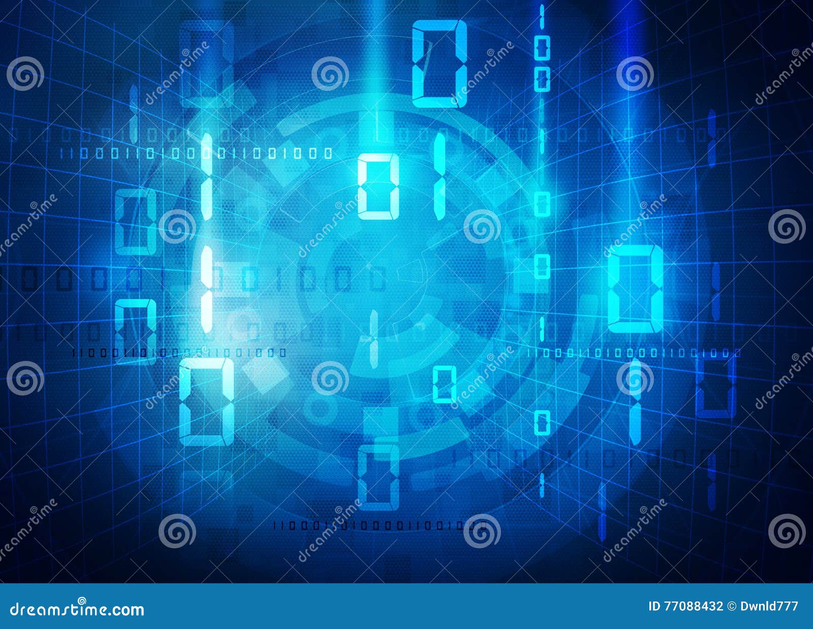 Big data blue background stock illustration. Illustration of tech ...