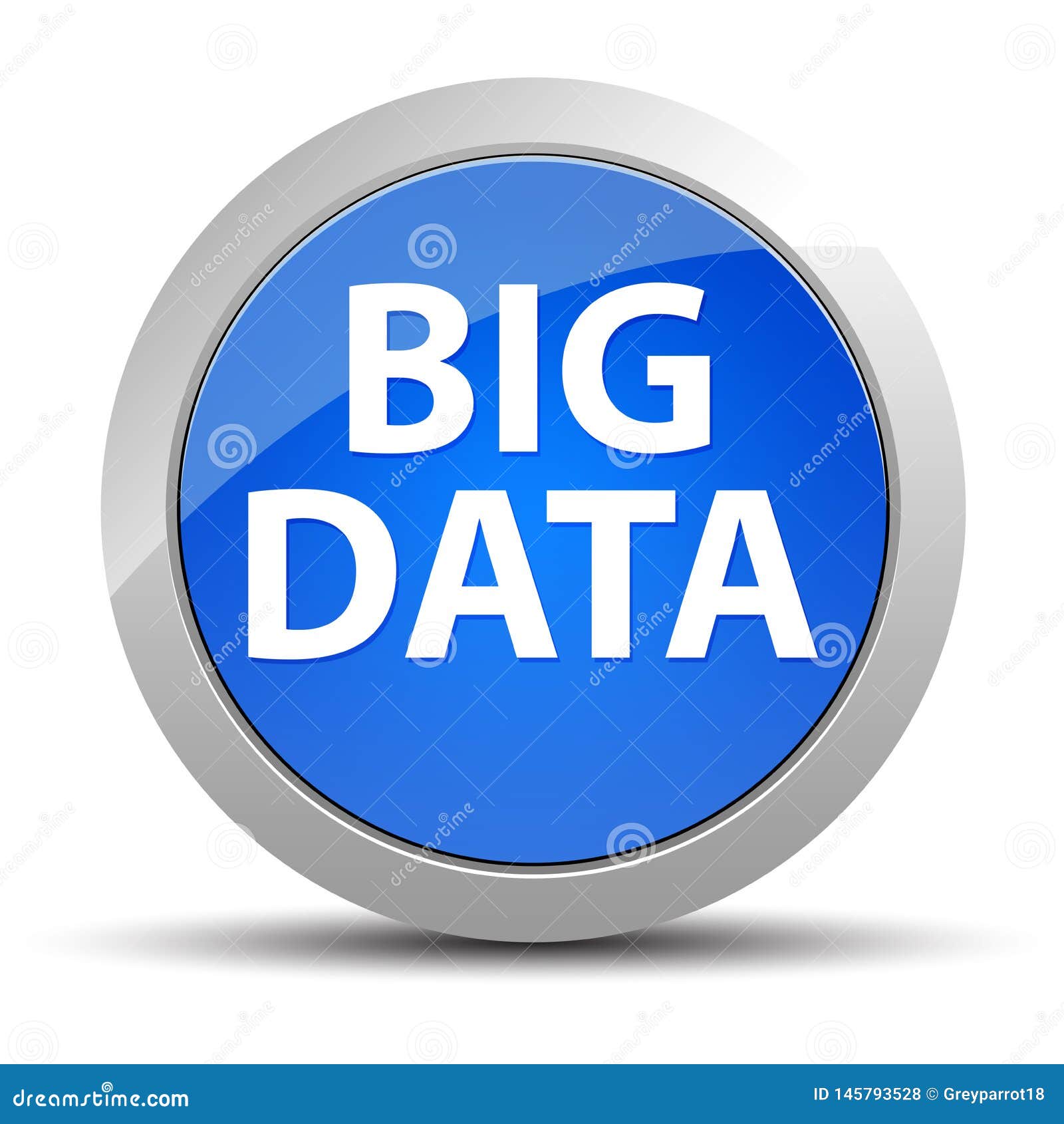 Big Data blue round button stock illustration. Illustration of computer ...