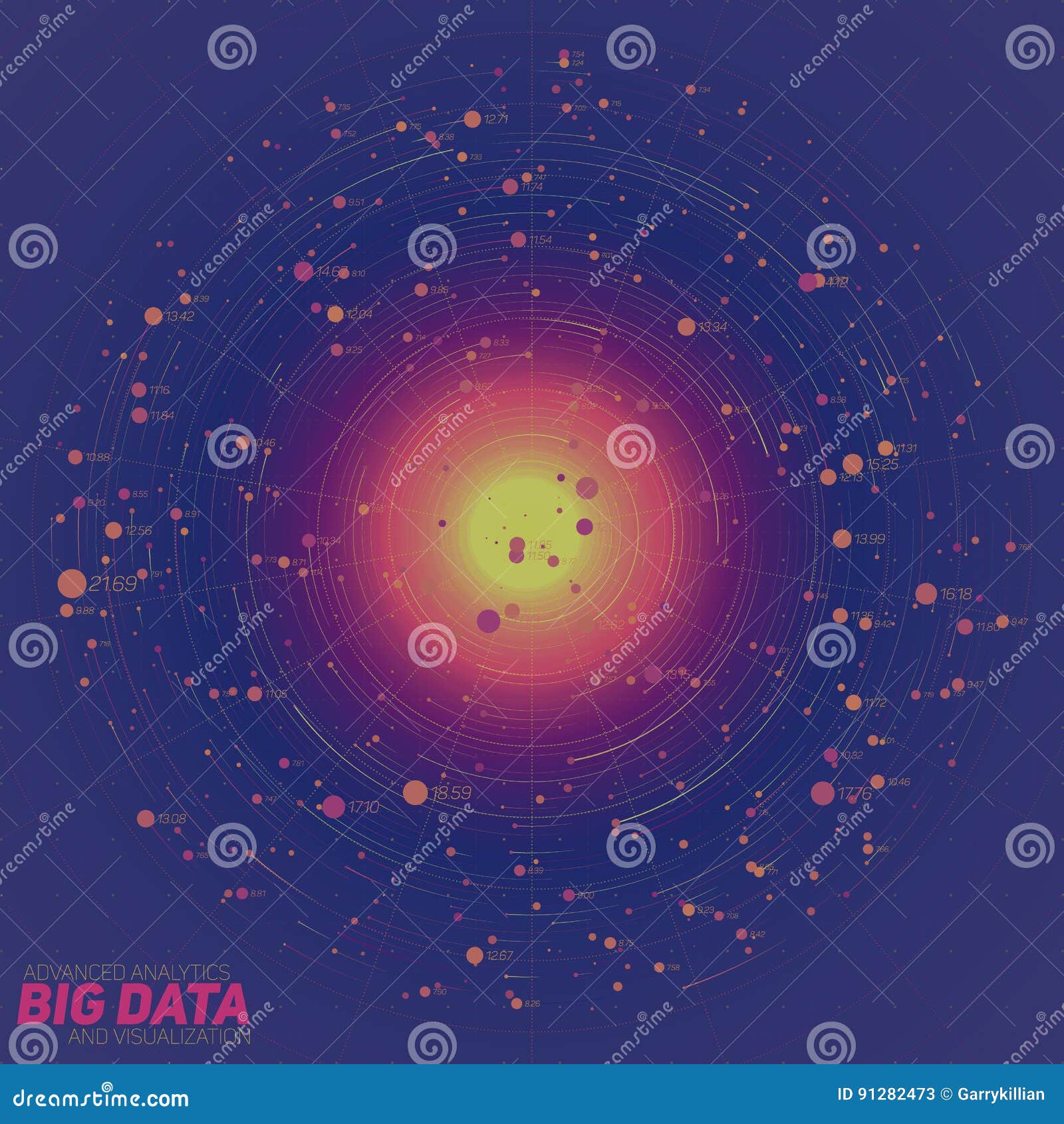 Big Data Blue Visualization. Futuristic Infographic. Information ...