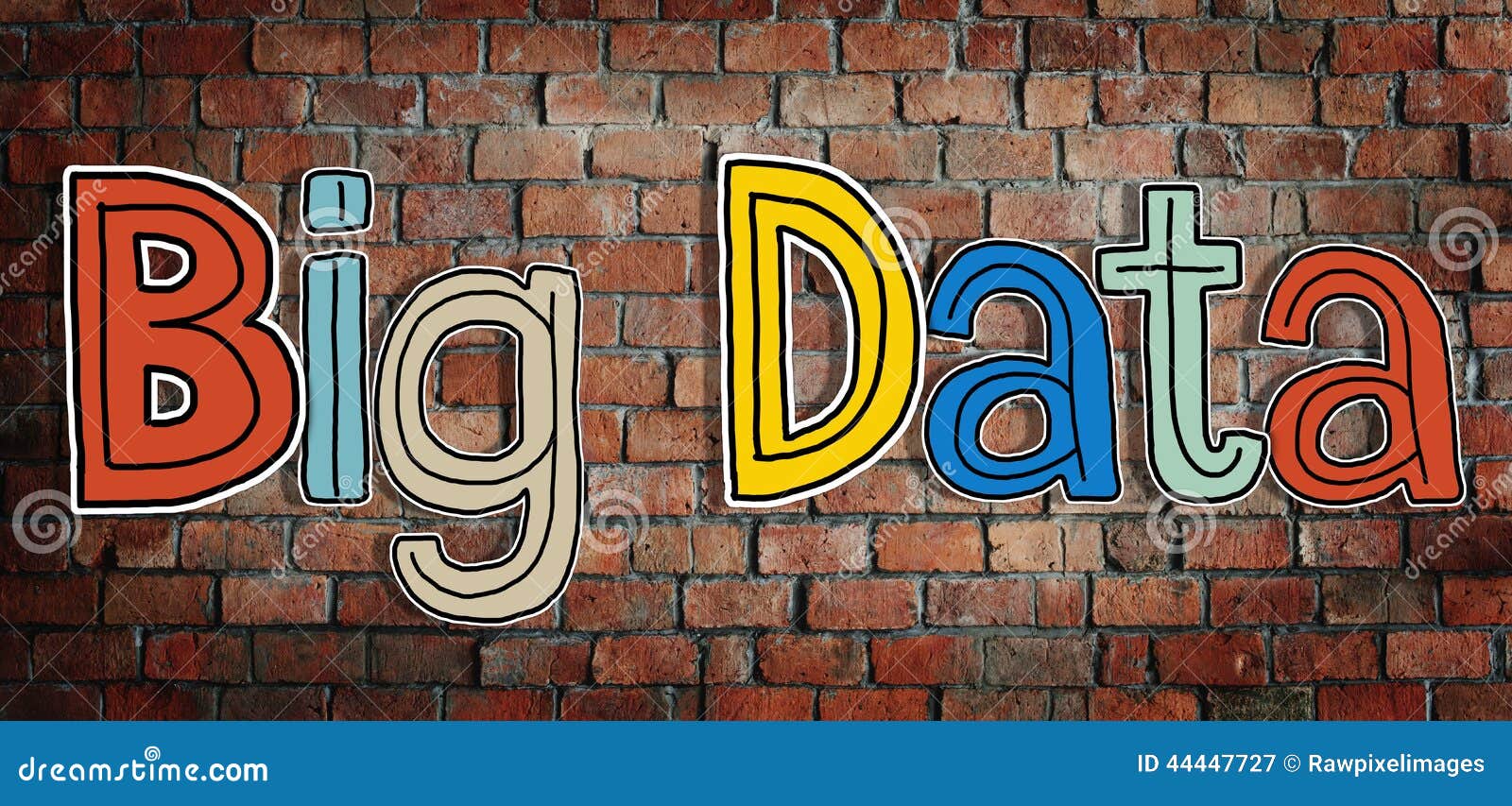 Big Data and Brick Wall in the Background Stock Illustration ...