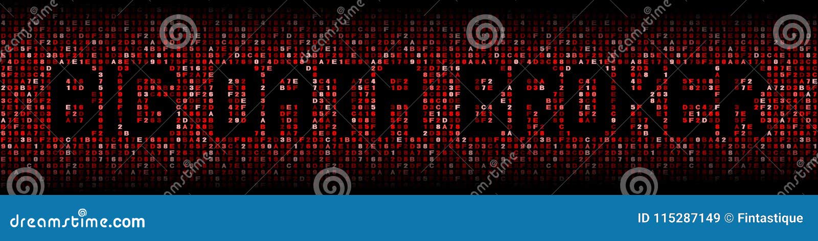 Big Data Broker Text on Red Hex Illustration Stock Illustration ...
