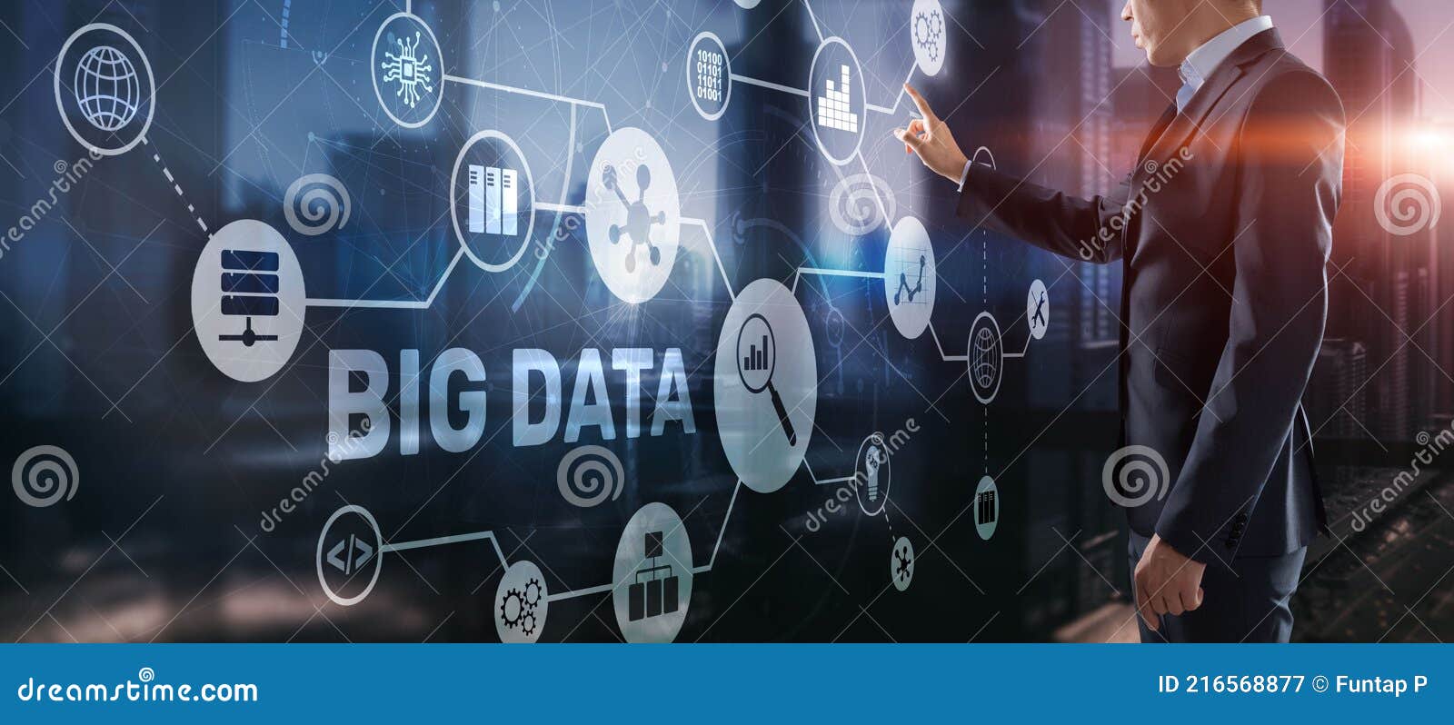 Big Data and Business Intelligence Analytics Concept Stock Image ...