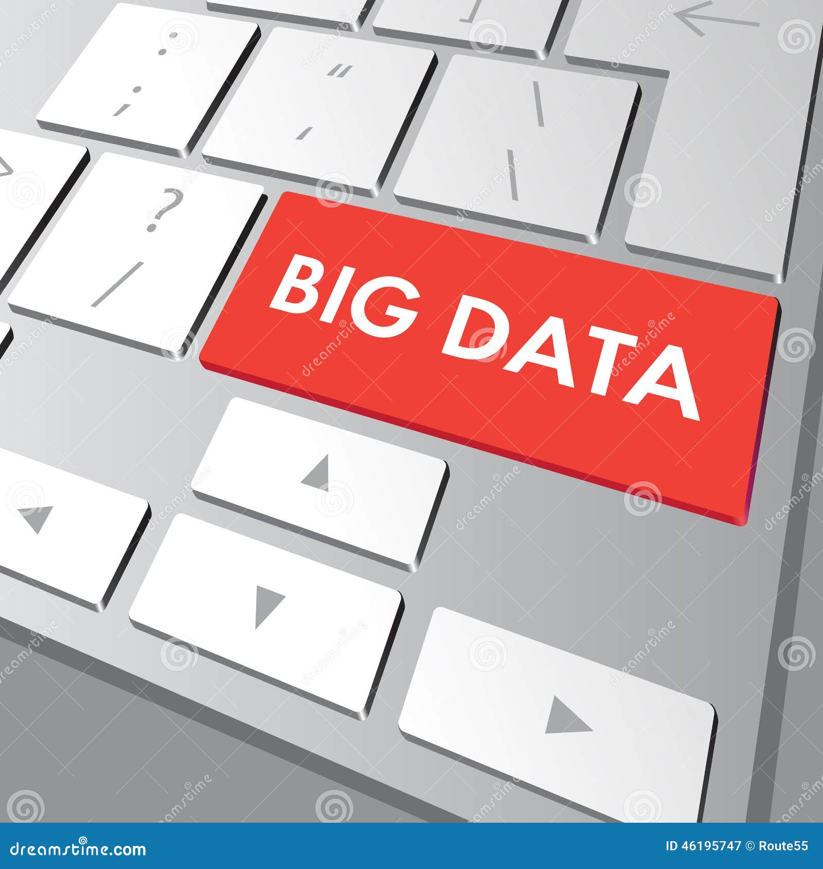 Big Data Button on Computer Keyboard Stock Vector - Illustration of ...