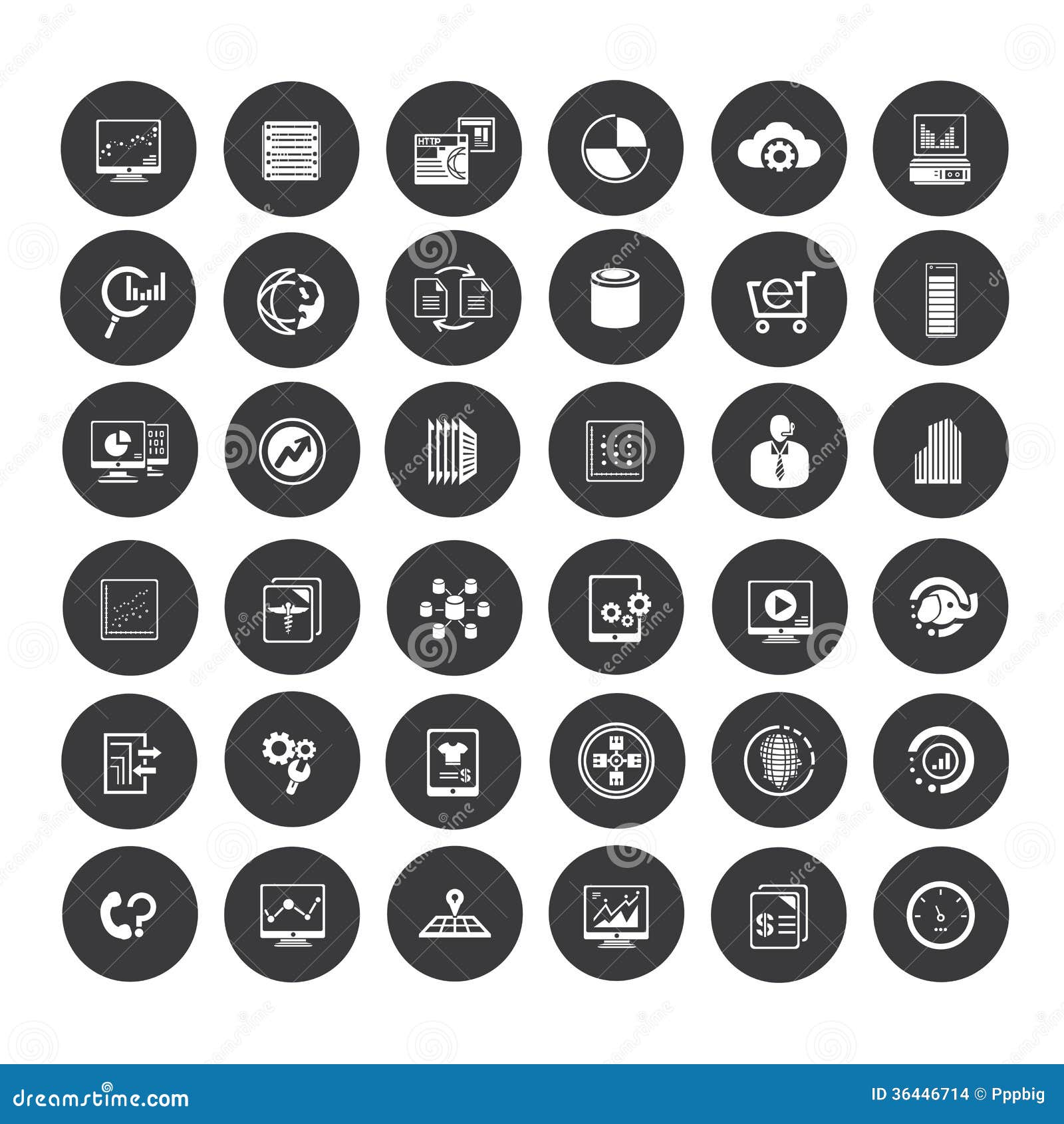 Big data buttons stock illustration. Illustration of database - 36446714