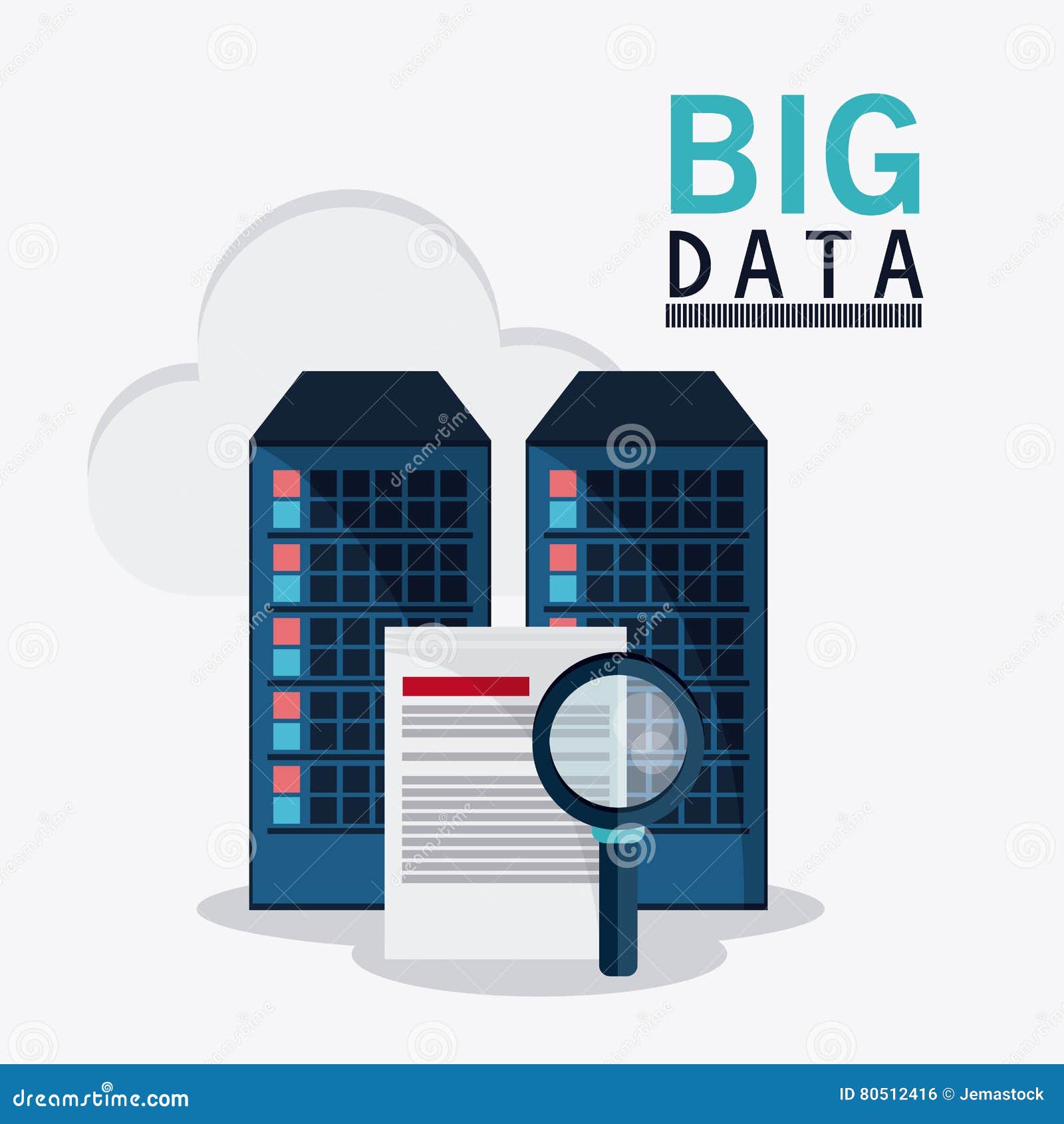 Big Data Center Base and Web Hosting Icon Set Stock Vector ...