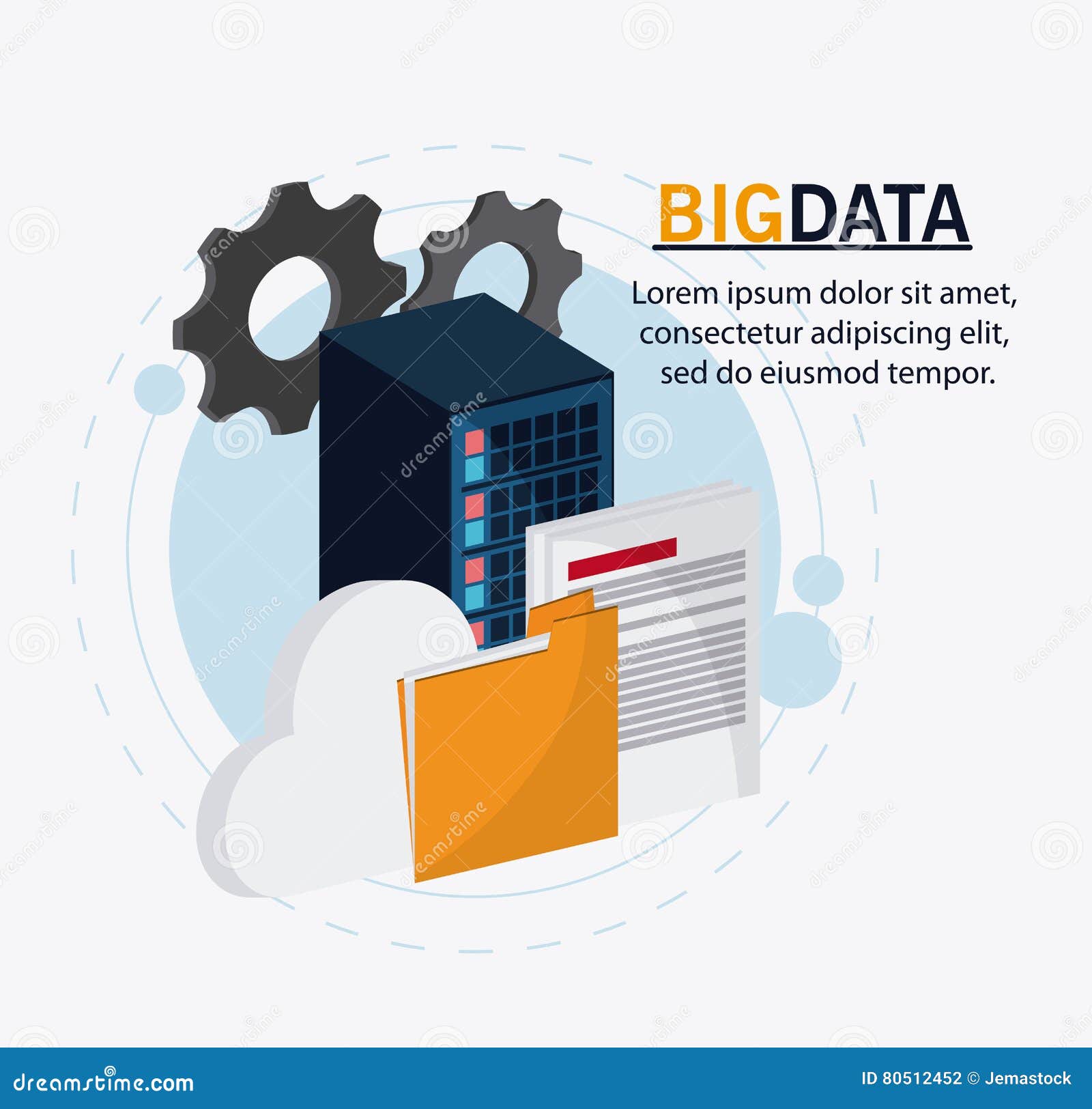 Big Data Center Base and Web Hosting Icon Set Stock Vector ...