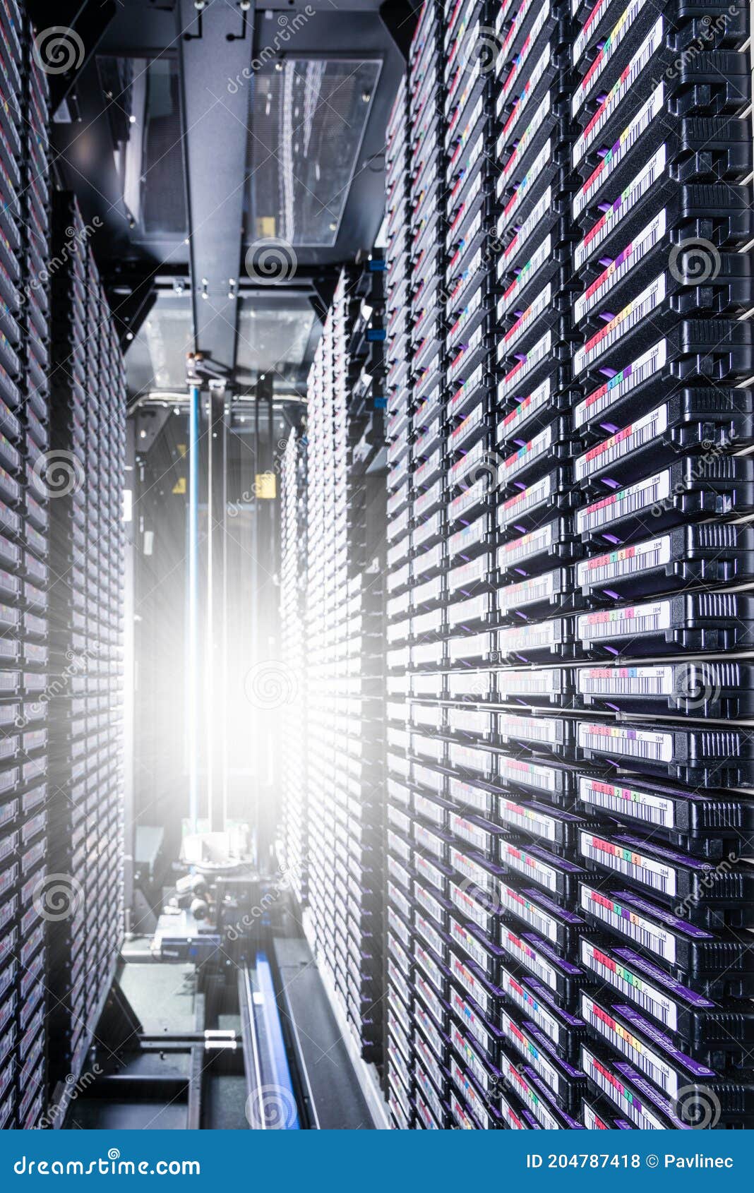 Big Data Center Storage with Full of Rack Servers Stock Photo - Image ...