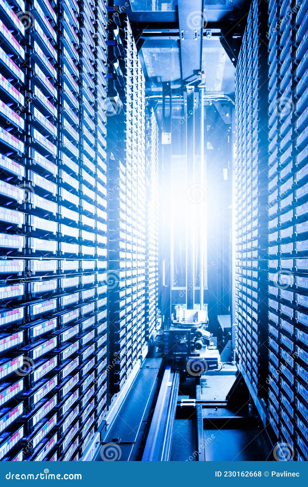 Big Data Center Storage with Full of Rack Servers Stock Photo - Image ...