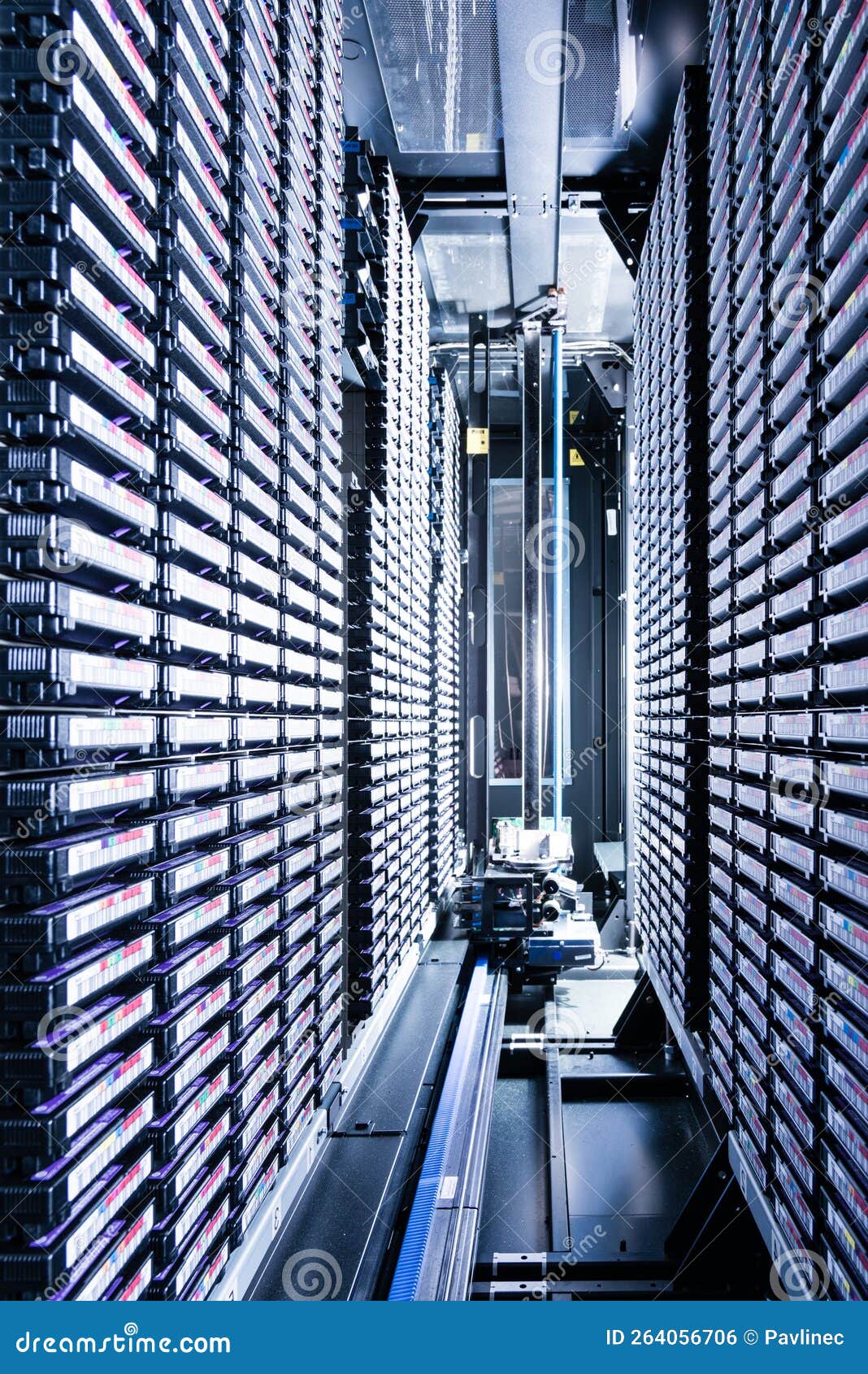 Big Data Center Storage with Full of Rack Servers Stock Photo - Image ...