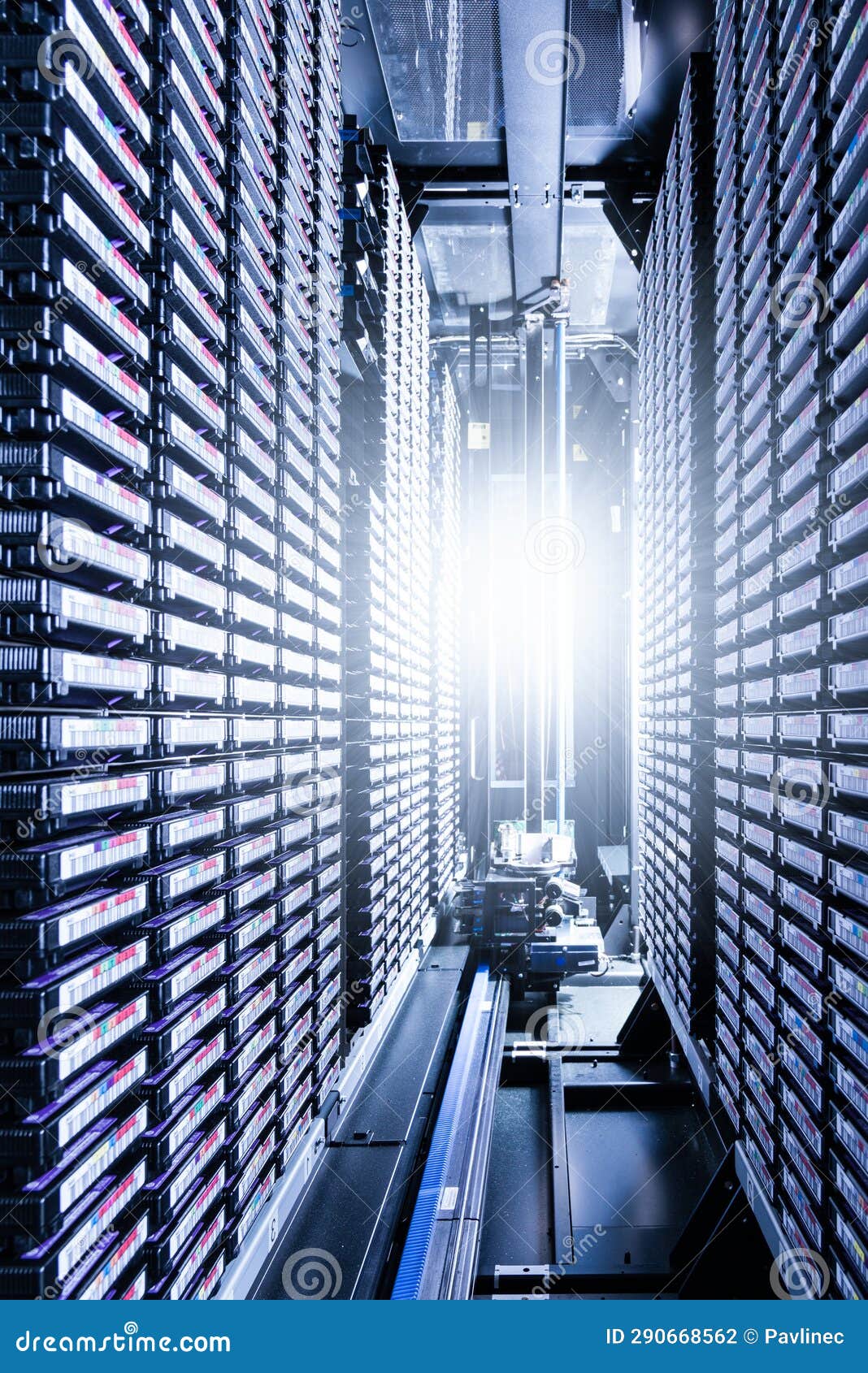 Big Data Center Storage with Full of Rack Servers Stock Photo - Image ...