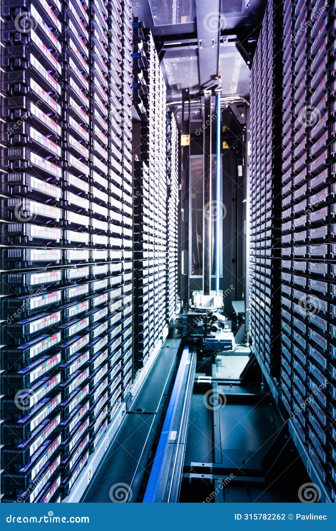 Big Data Center Storage with Full of Rack Servers Stock Photo - Image ...