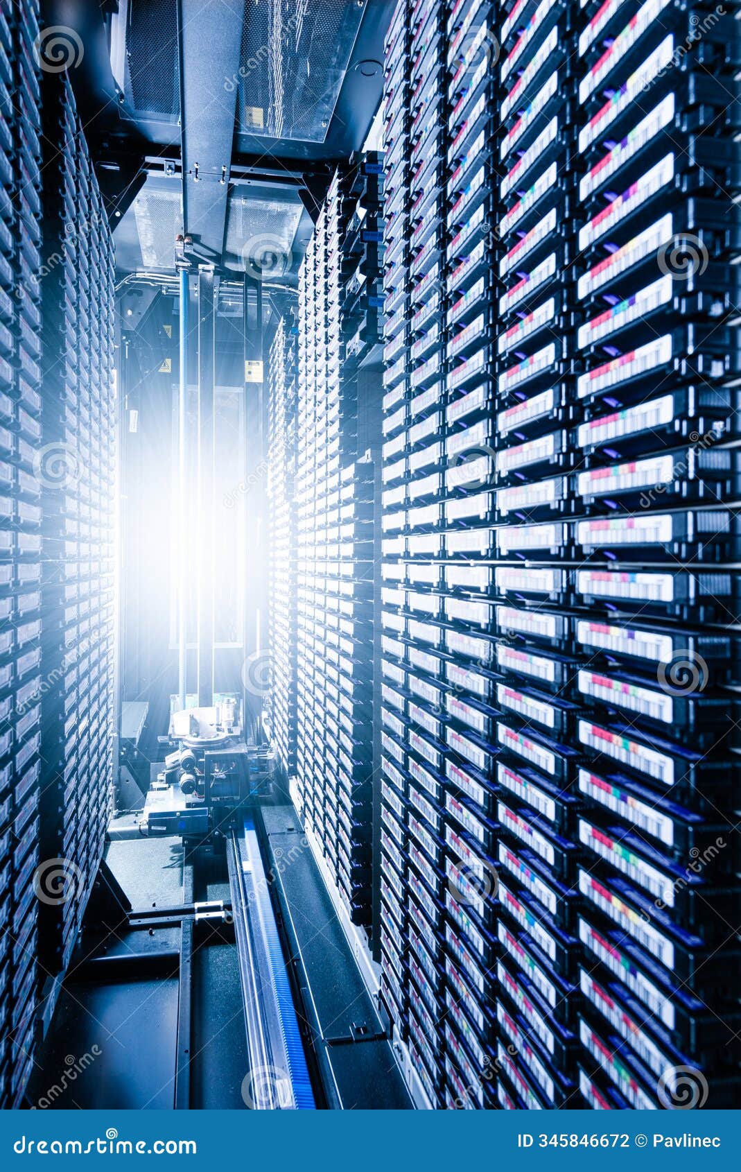 Big Data Center Storage with Full of Rack Servers Stock Photo - Image ...