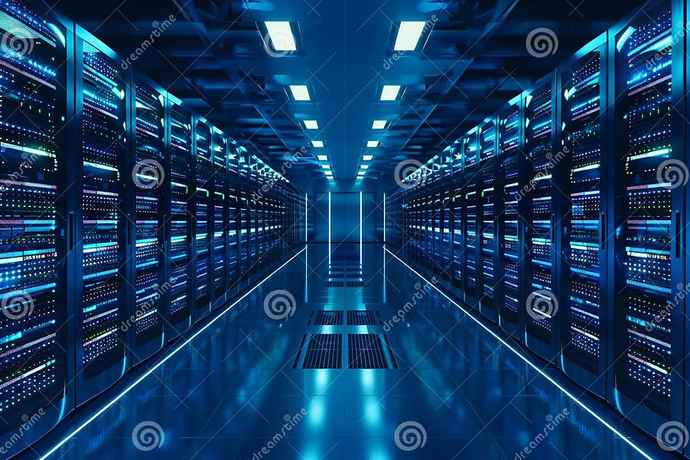 Big Data Center Technology Warehous with Servers Information Digitalization Starts SAAS Cloud ...