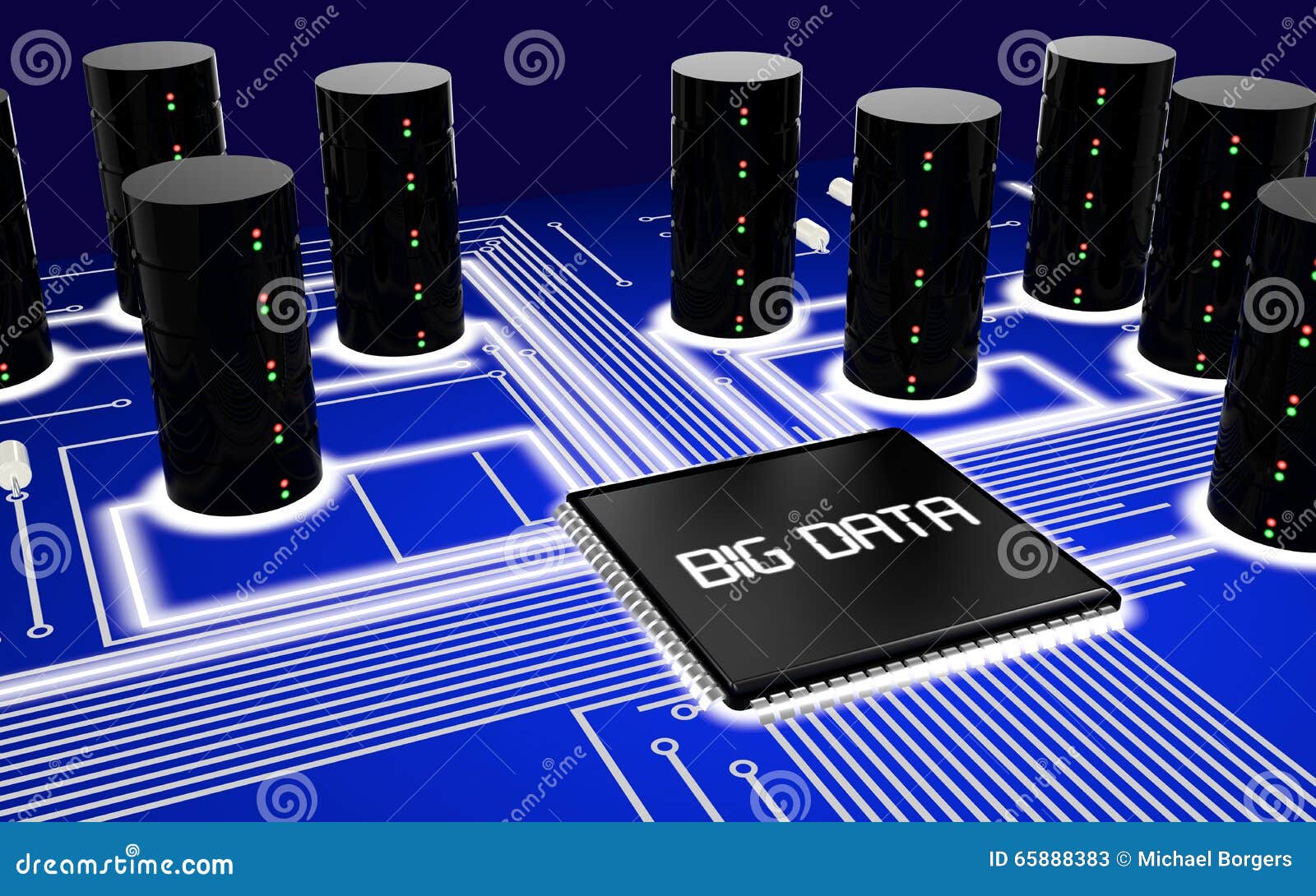 Big data circuit board stock illustration. Illustration of digital ...