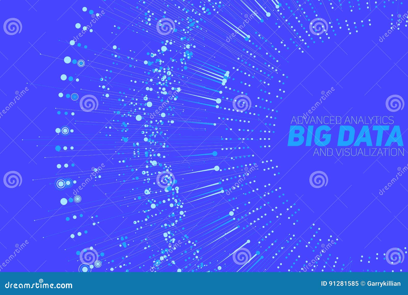 Big Data Circular Blue Visualization. Futuristic Infographic ...