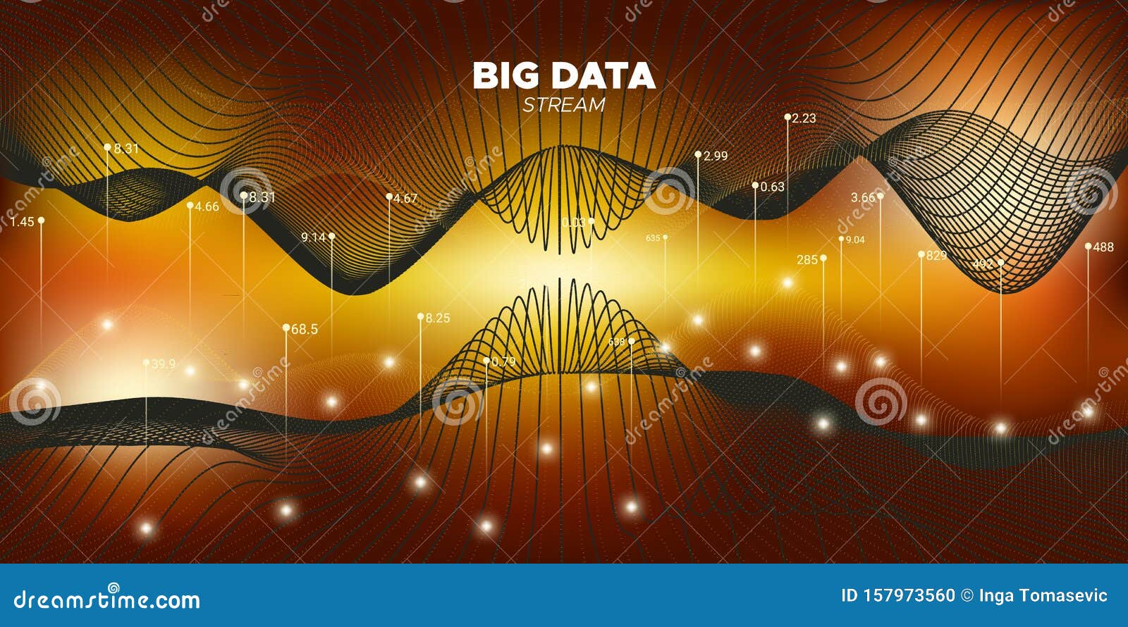 Big Data Cloud. Complexity Abstract Stock Vector - Illustration of ...