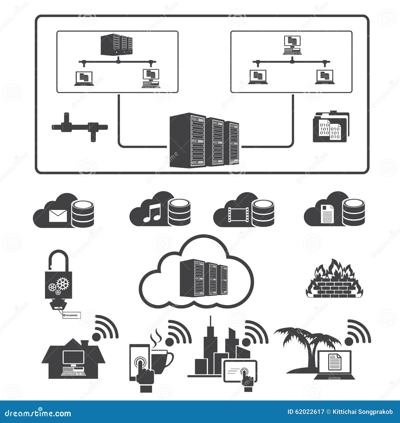 Big data, Cloud computing stock vector. Illustration of business - 62022617