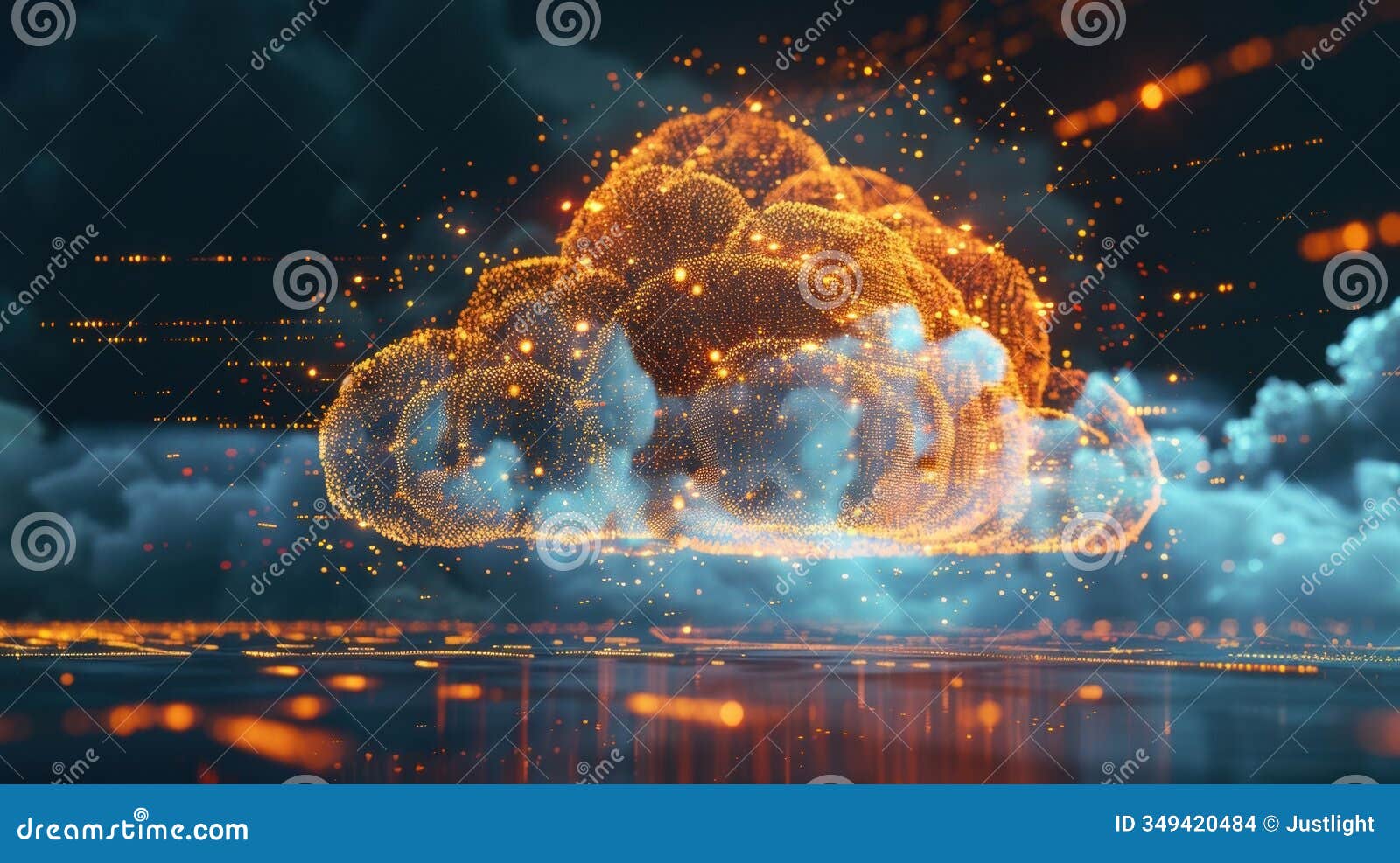 Big Data Cloud Computing Storage Processing Sharing Transferring Information Technology Stock ...