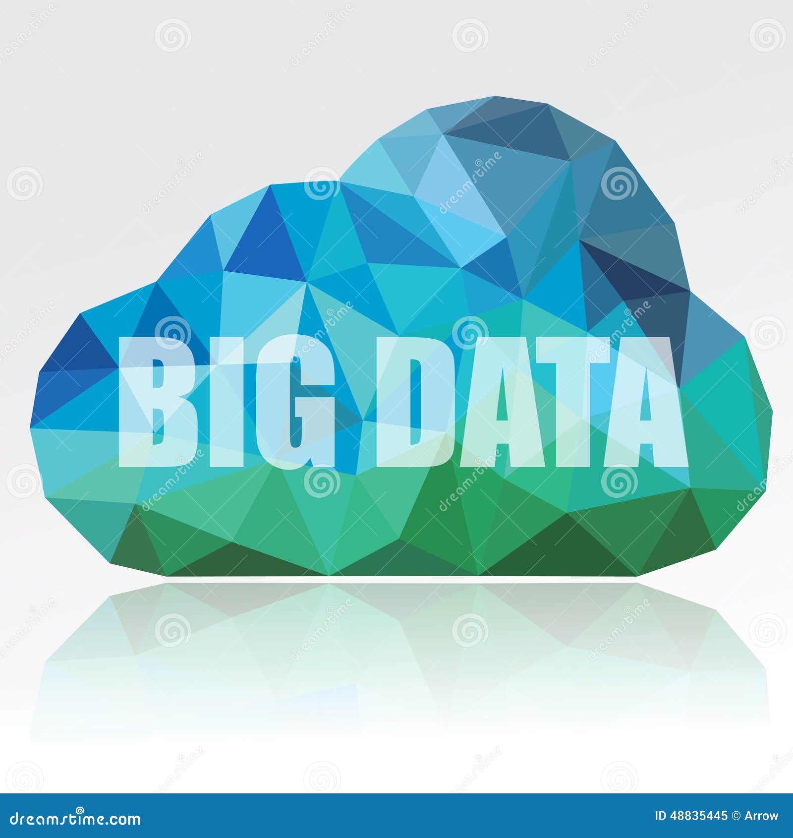 Big Data Cloud stock illustration. Illustration of news - 48835445