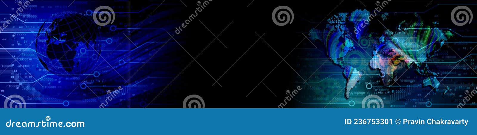 Big Data Cogs Circuit Global Background Flowing Number One And Zero Text In Binary Code Format