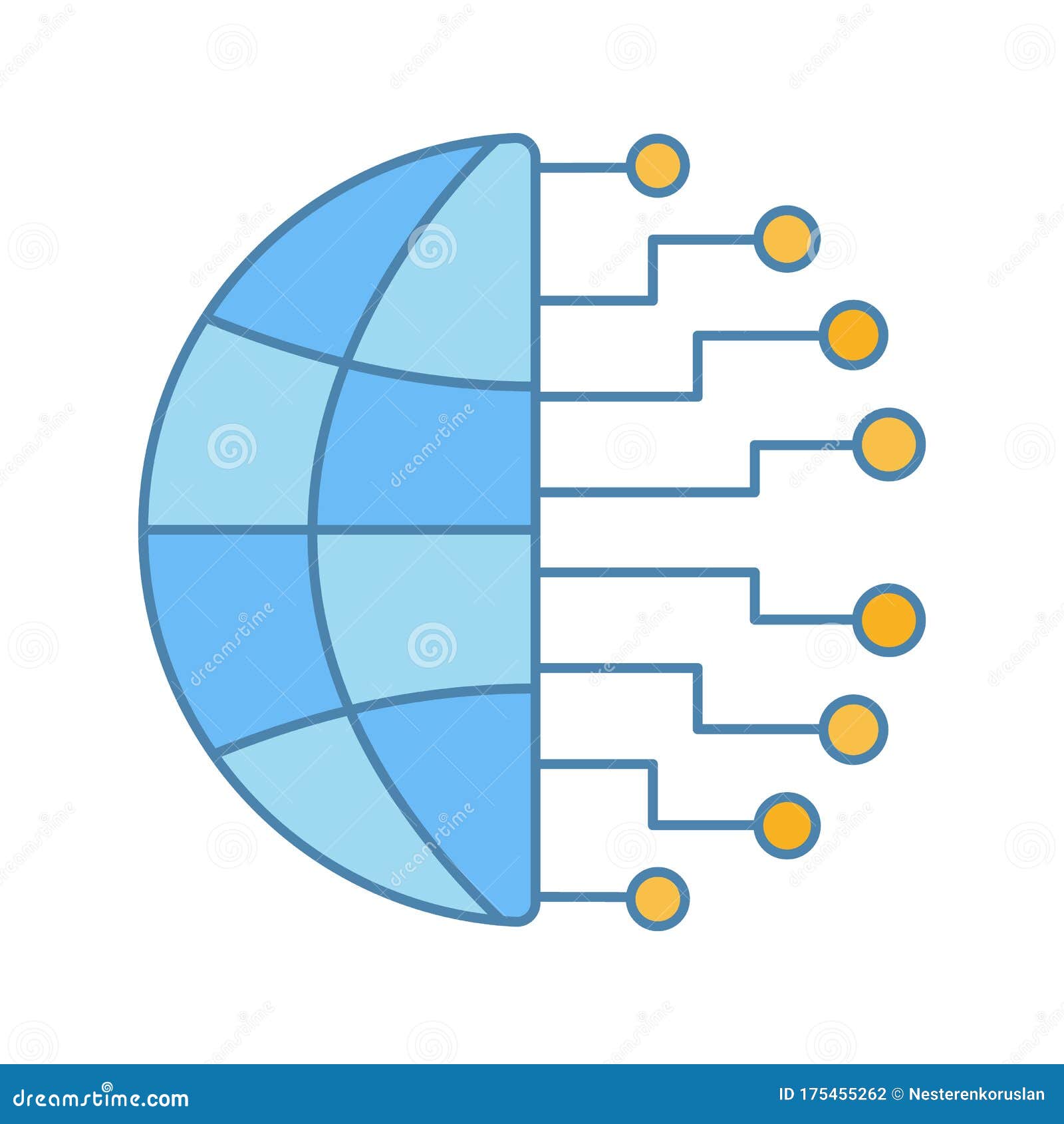 Big data color icon stock vector. Illustration of innovation - 175455262