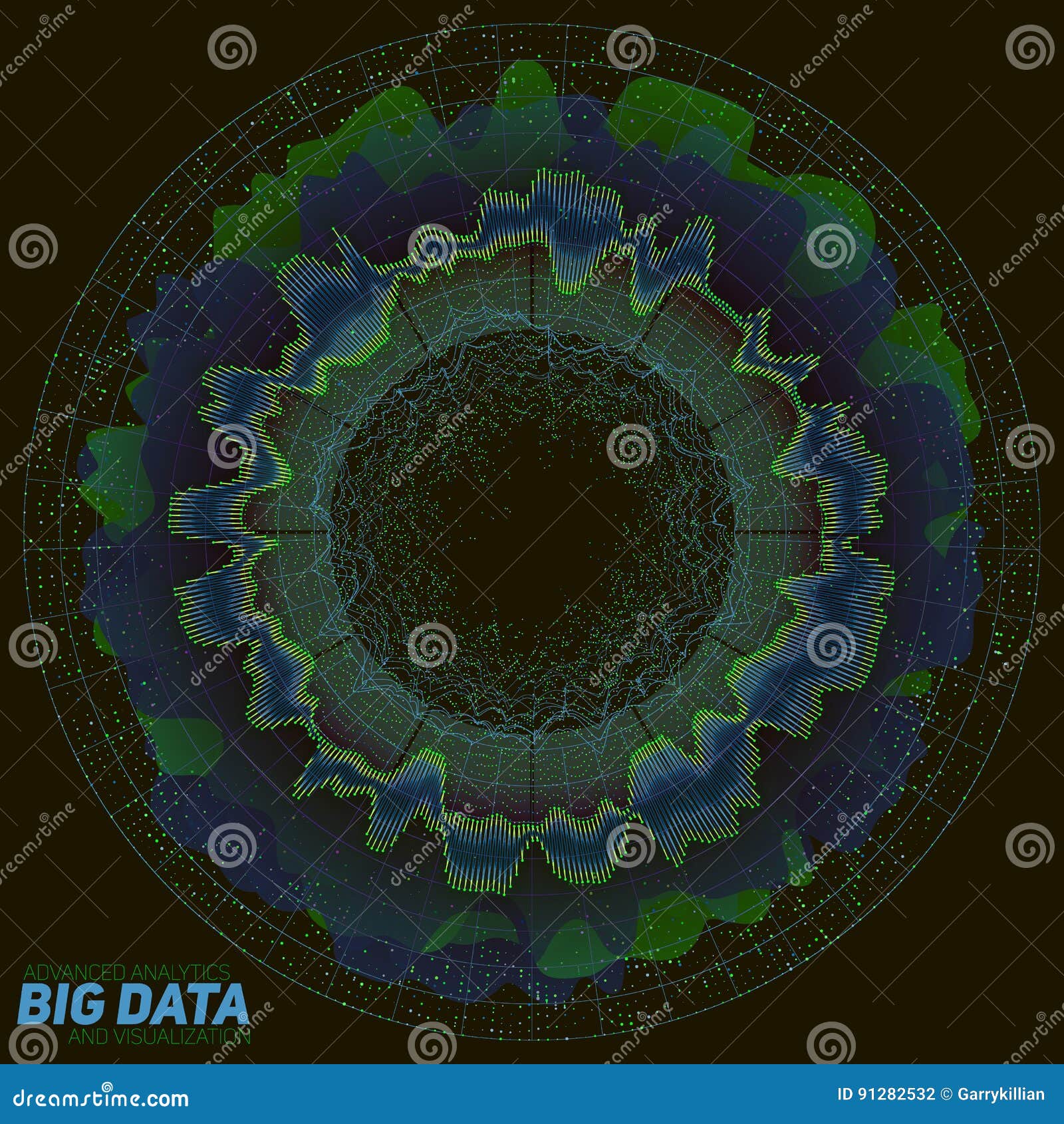 Big Data Colorful Visualization. Futuristic Infographic. Information ...