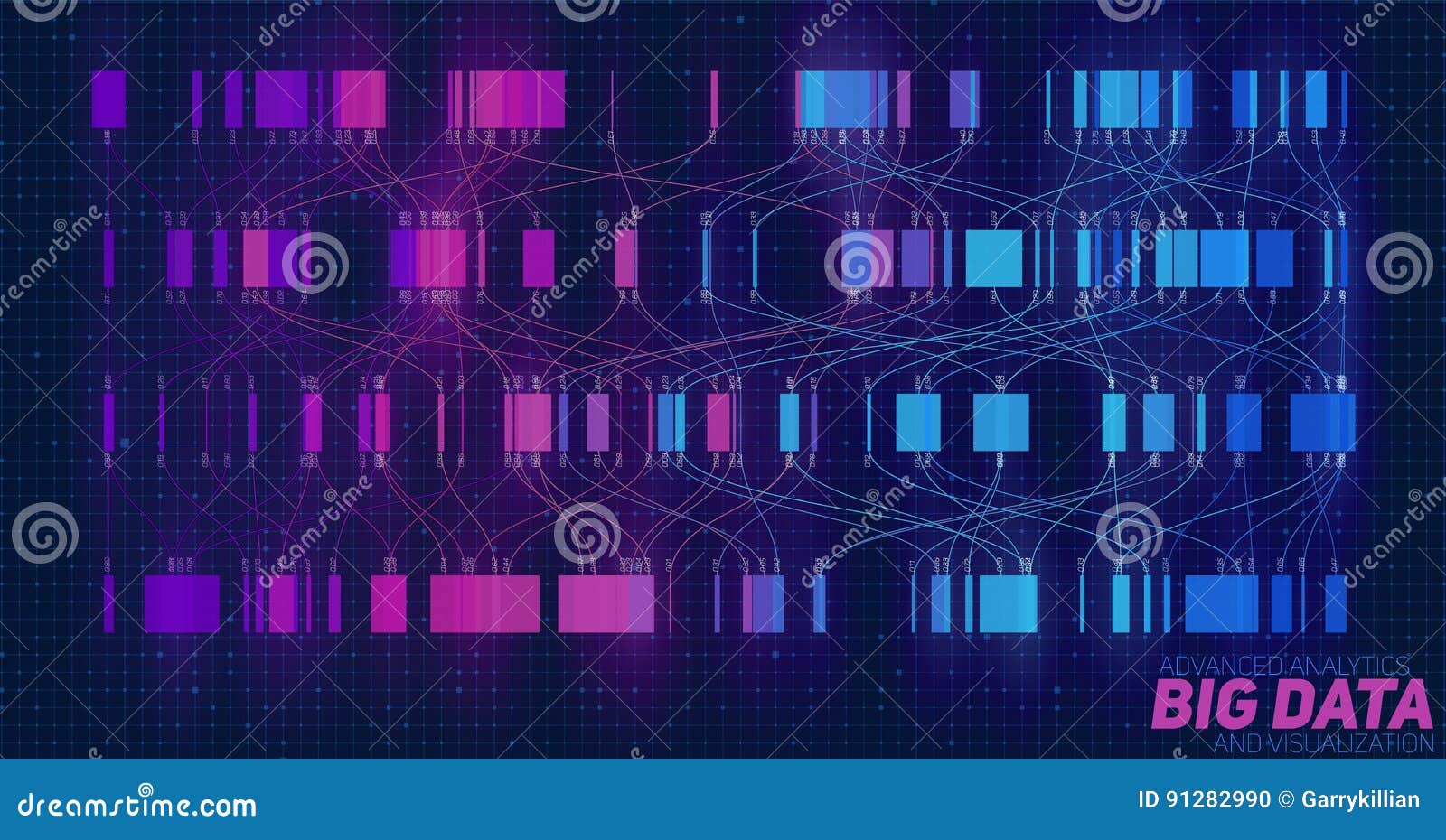 Big Data Colorful Visualization. Futuristic Infographic. Information ...