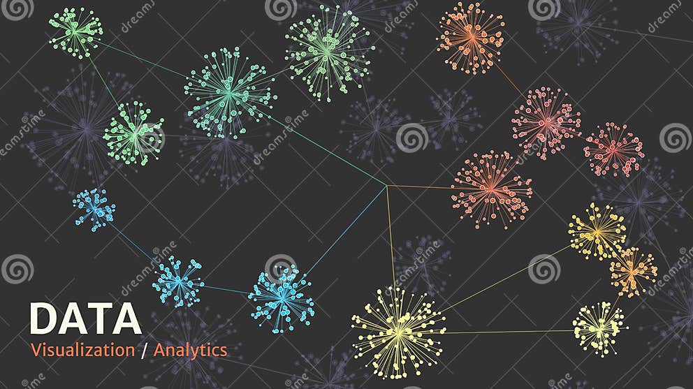 Big Data Complexity Visual Representation. Cluster Analysis Visualization. Advanced Analytics ...