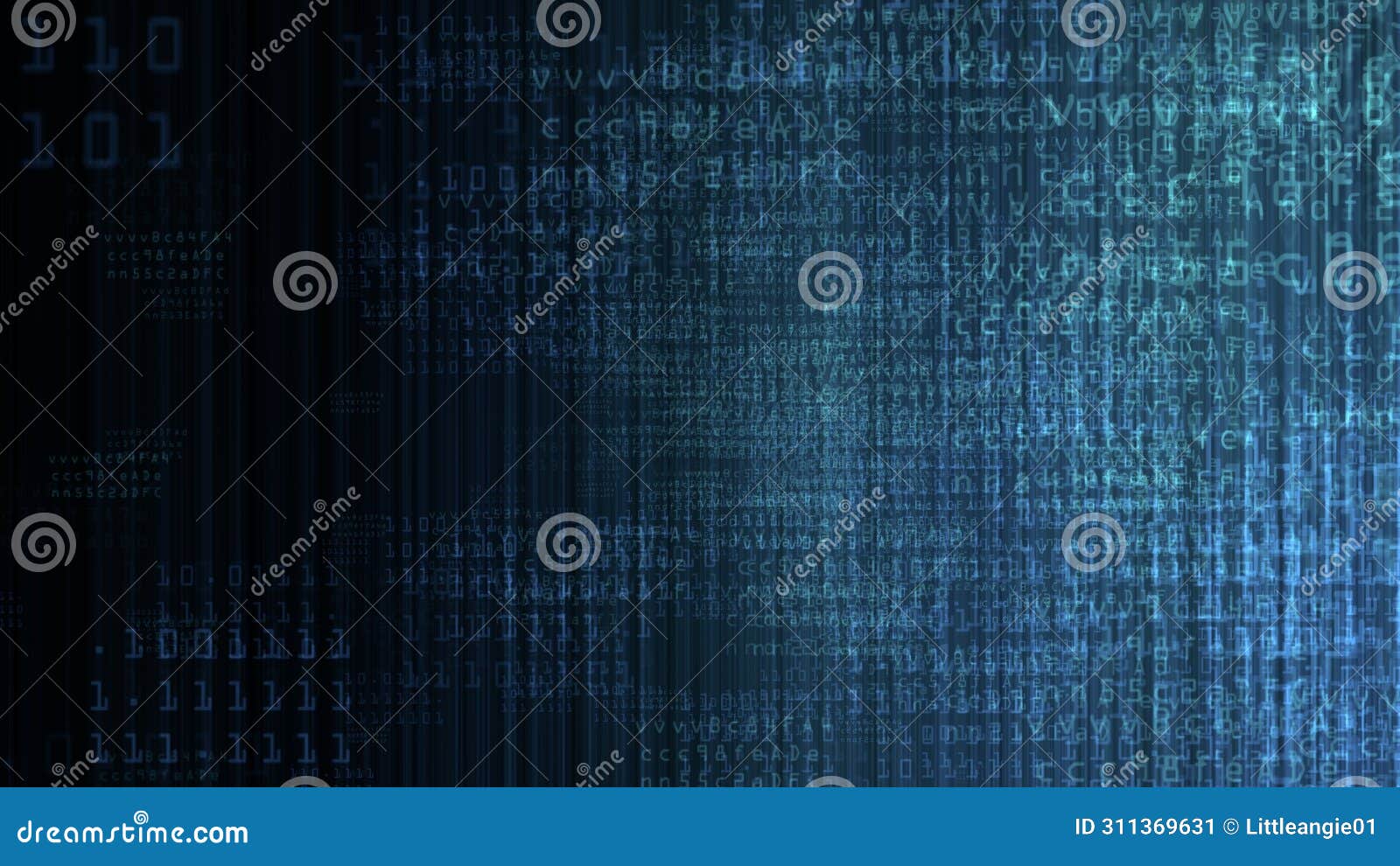 Big Data Computer Moving at Speed through Matrix Concept Stock Image ...