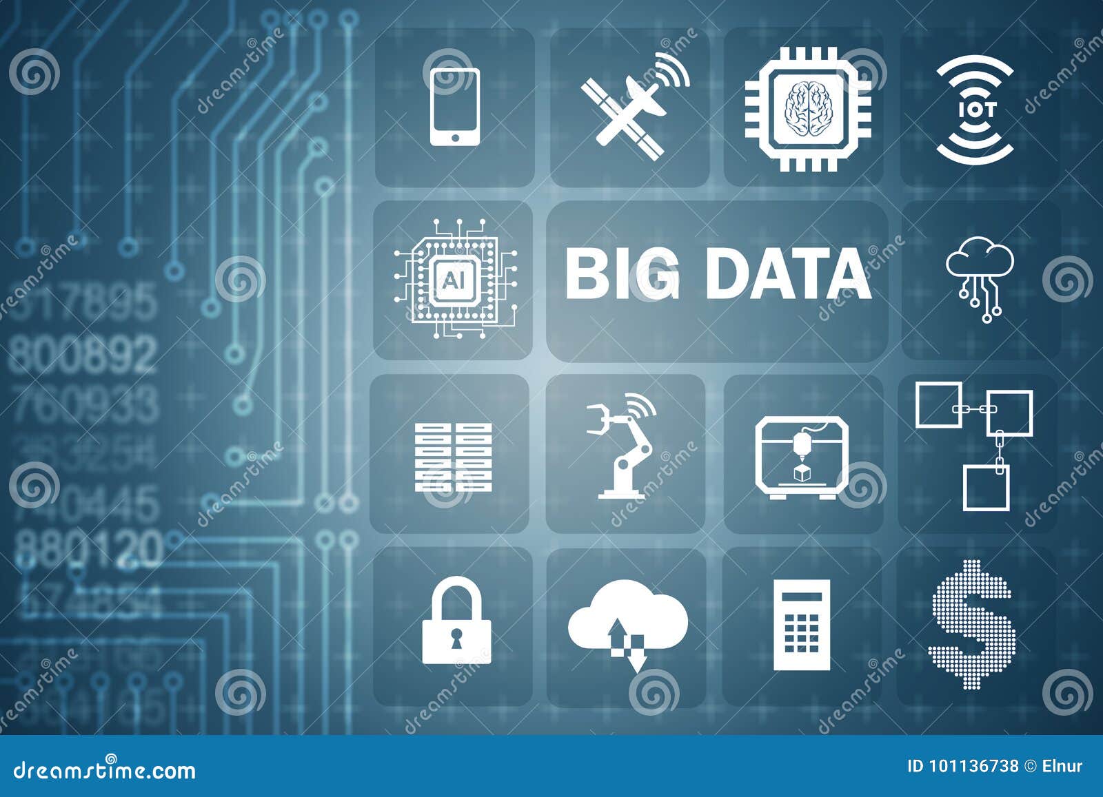 Data Computing Line Icons Collection Analytics Big Data Clustering Dashboards Databases