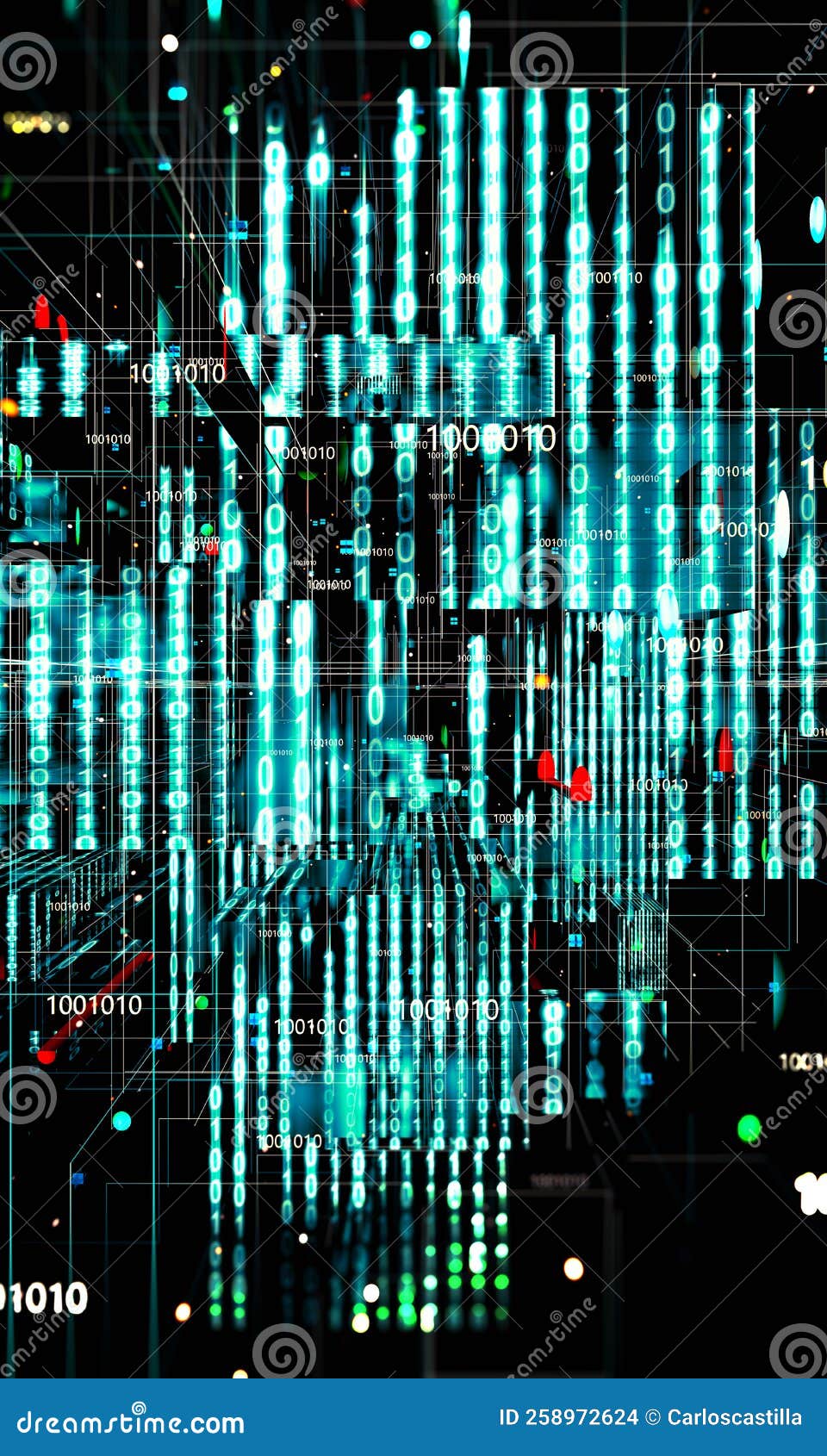 Big Data and Computing Tools Abstract Background Stock Illustration ...