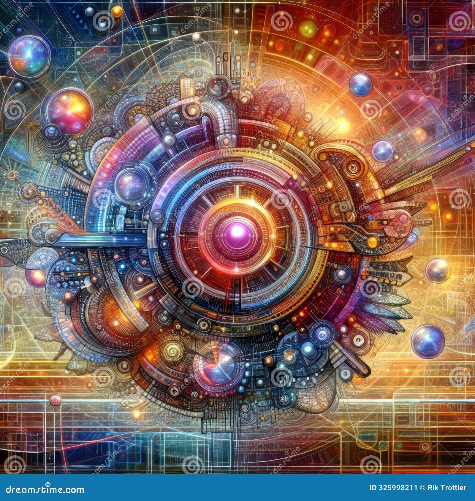 Data and Machine Learning Abstract Concept Stock Illustration ...