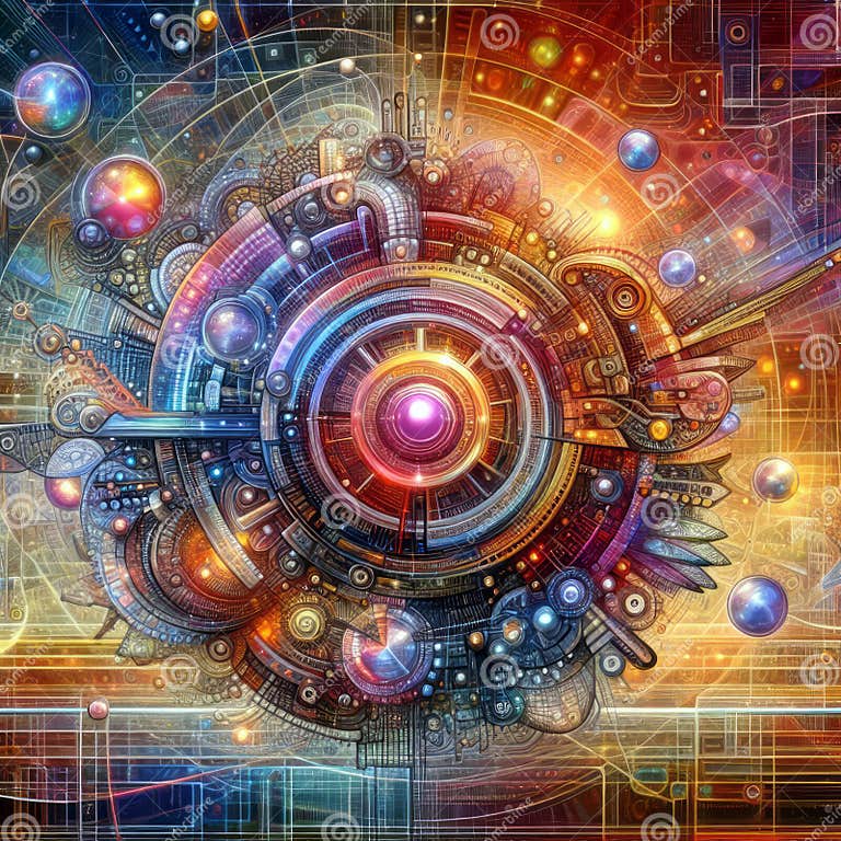 Data and Machine Learning Abstract Concept Stock Illustration ...