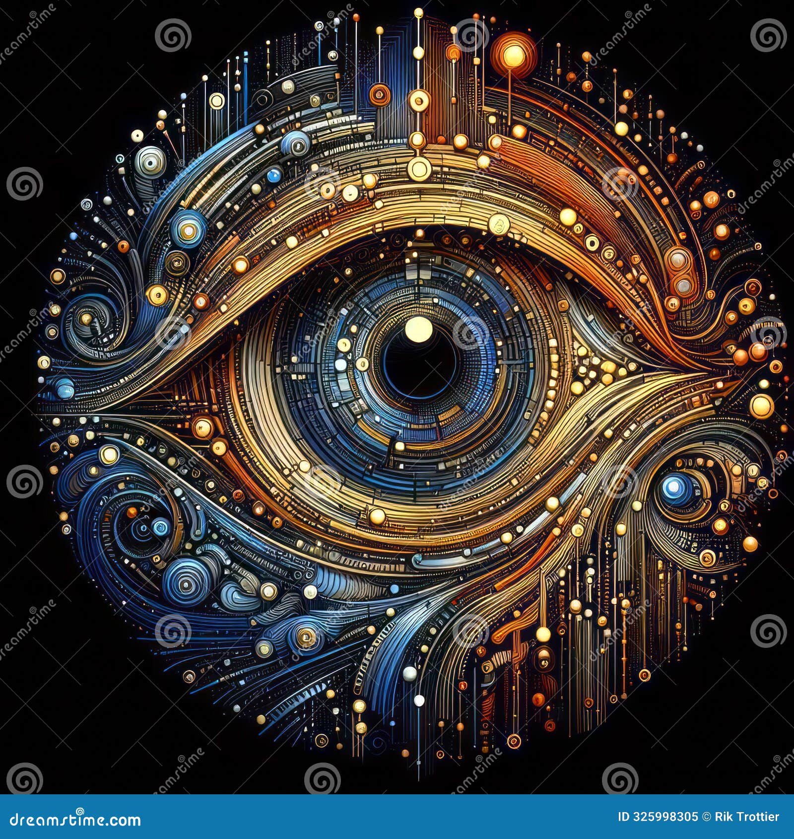 Data and Machine Learning Abstract Concept Stock Illustration ...