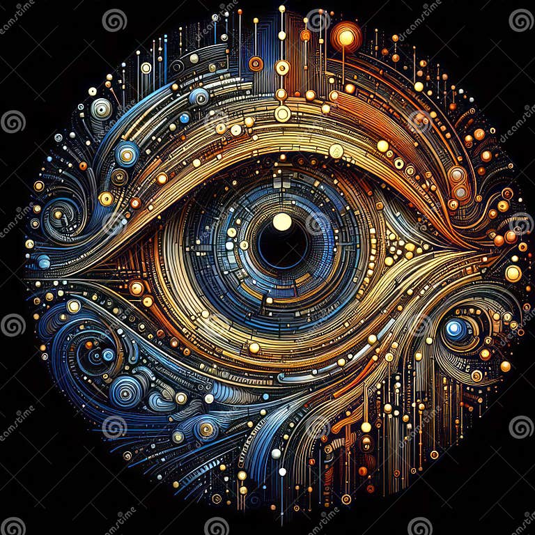 Data and Machine Learning Abstract Concept Stock Illustration ...