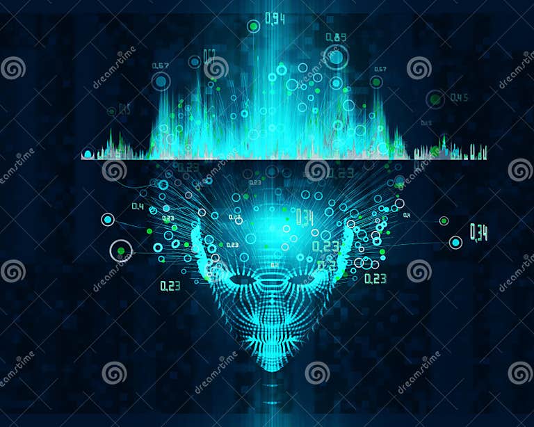 Big Data Concept. Abstract Artificial Intelligence Background. Machine ...