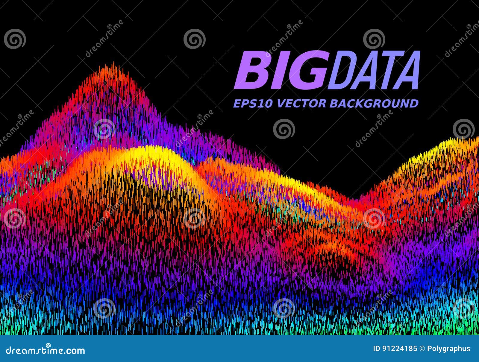Big Data Concept. Abstract Vector Background Stock Vector ...
