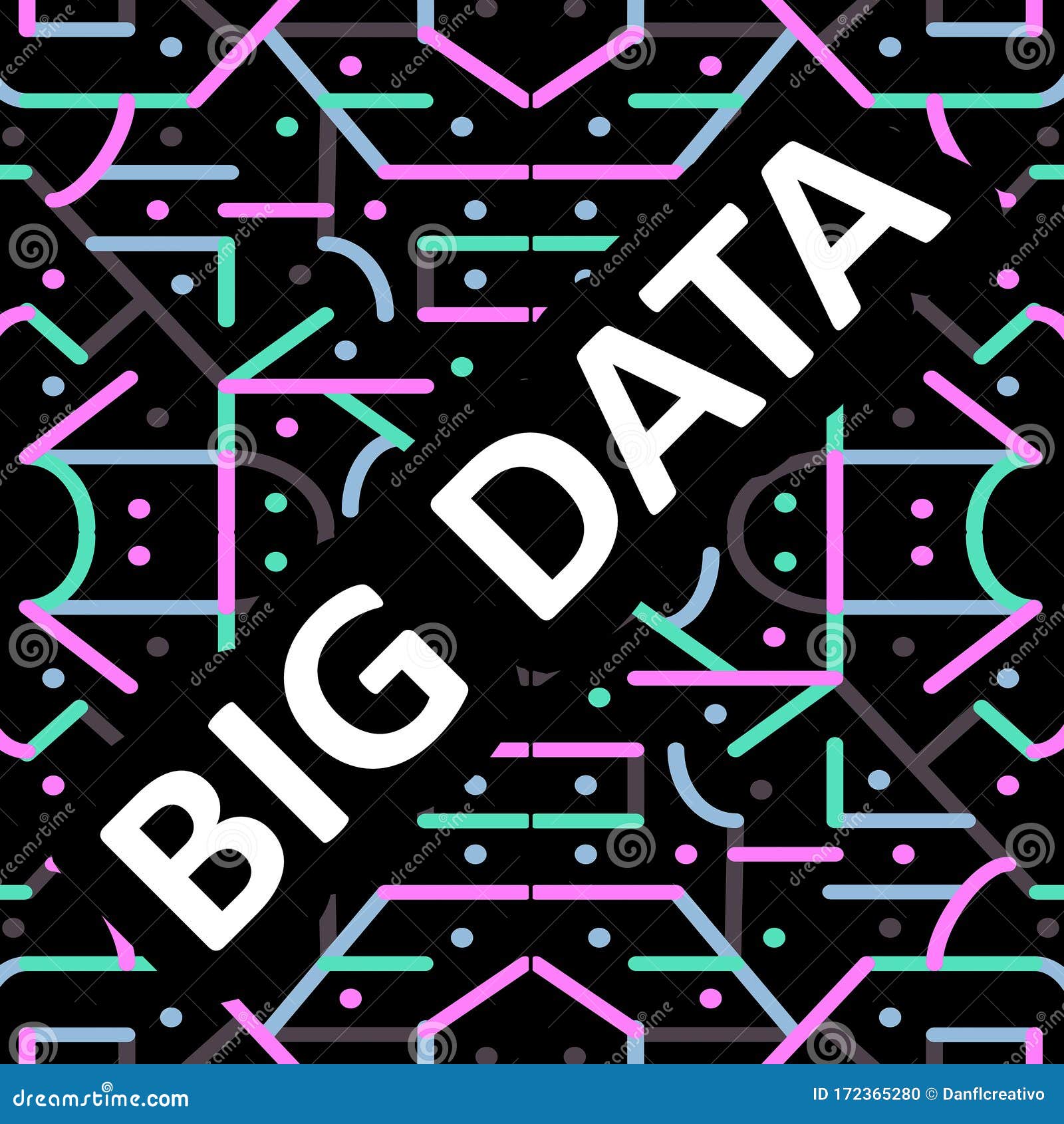 Big Data Concept Background Stock Illustration - Illustration of ...