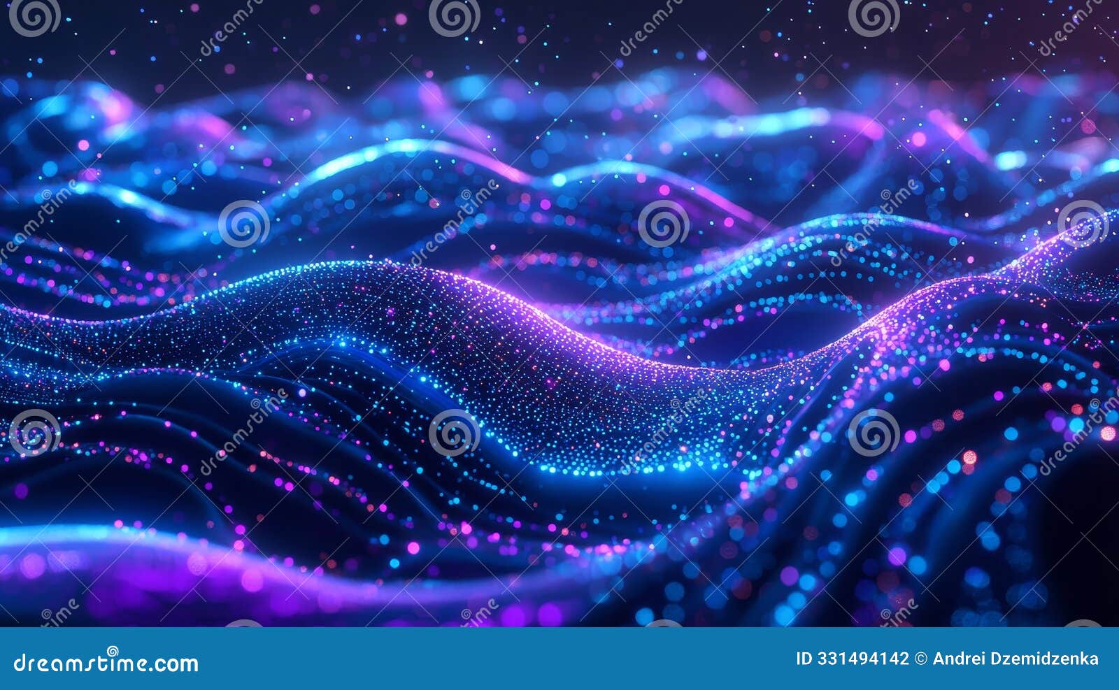 Big Data Concept 3D Illustration. Blockchain, Database in the Global ...