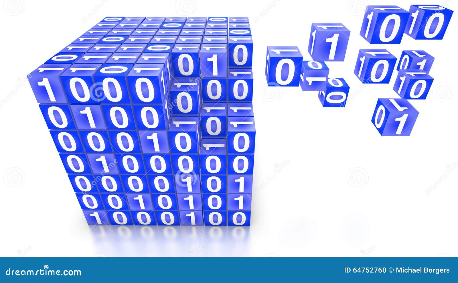 Big Data Concept Digital Boxes Stock Illustration - Illustration of ...
