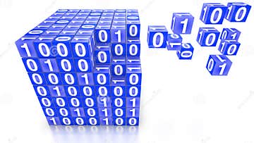 Big Data Concept Digital Boxes Stock Illustration - Illustration of ...