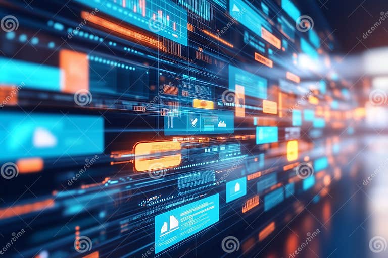 Big Data Concept with Digital Information Background by Generative Ai ...